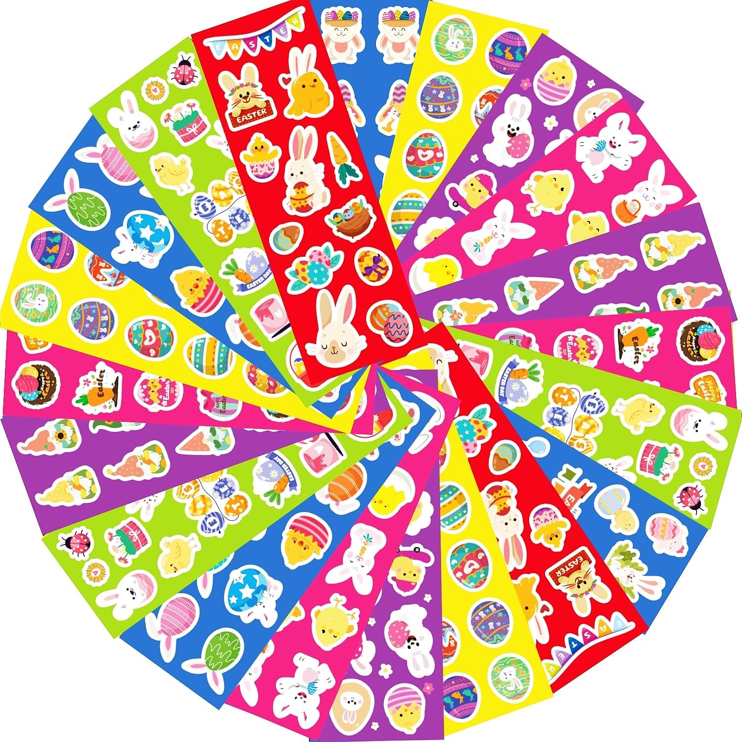 Amazon.com: Naler 20 Sheets Easter Stickers Assorted Easter Bunny ...