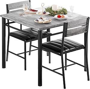 Amazon.com - IRONCK Dining Table Set for 2, Small Kitchen Table with ...