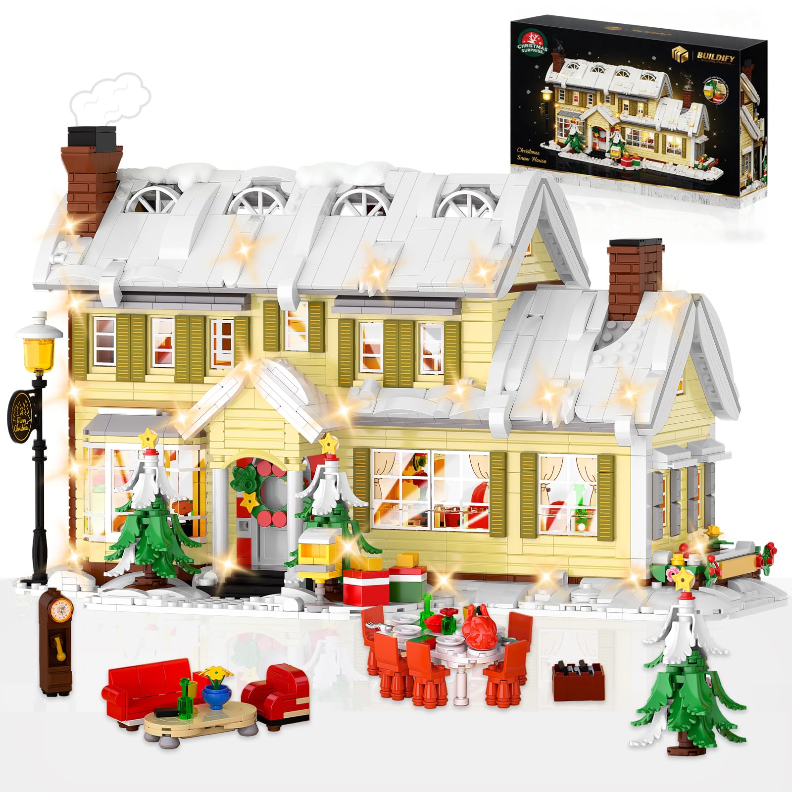 Snapklik.com : 2025 Premium Christmas Holiday House Building Set
