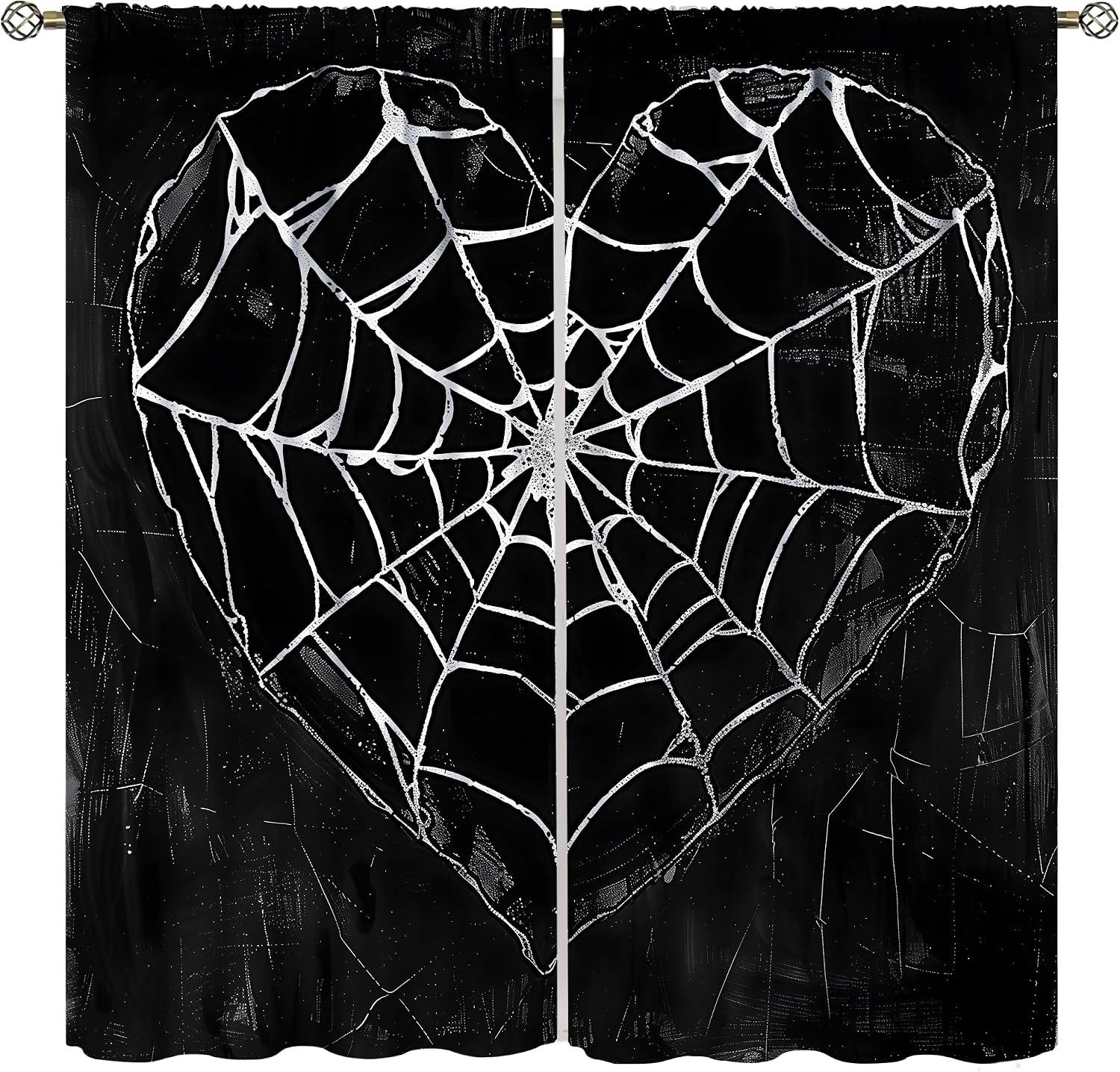 Amazon.com: YungHo Cobweb Curtains, Love Heart Pattern Cobweb, Vintage ...