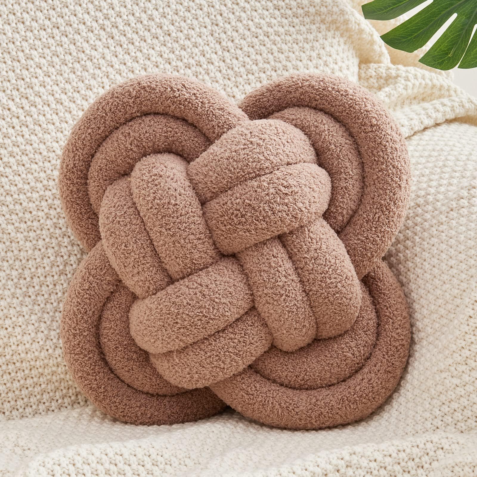 Amazon.com: Namalu 2 Pieces Plush Knot Ball Pillows Decorative Round ...