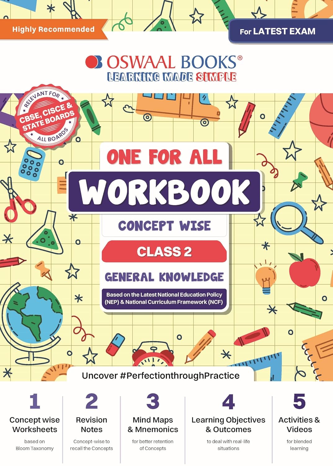 Oswaal One for All Workbook with Practice Worksheets Class 2 – General ...
