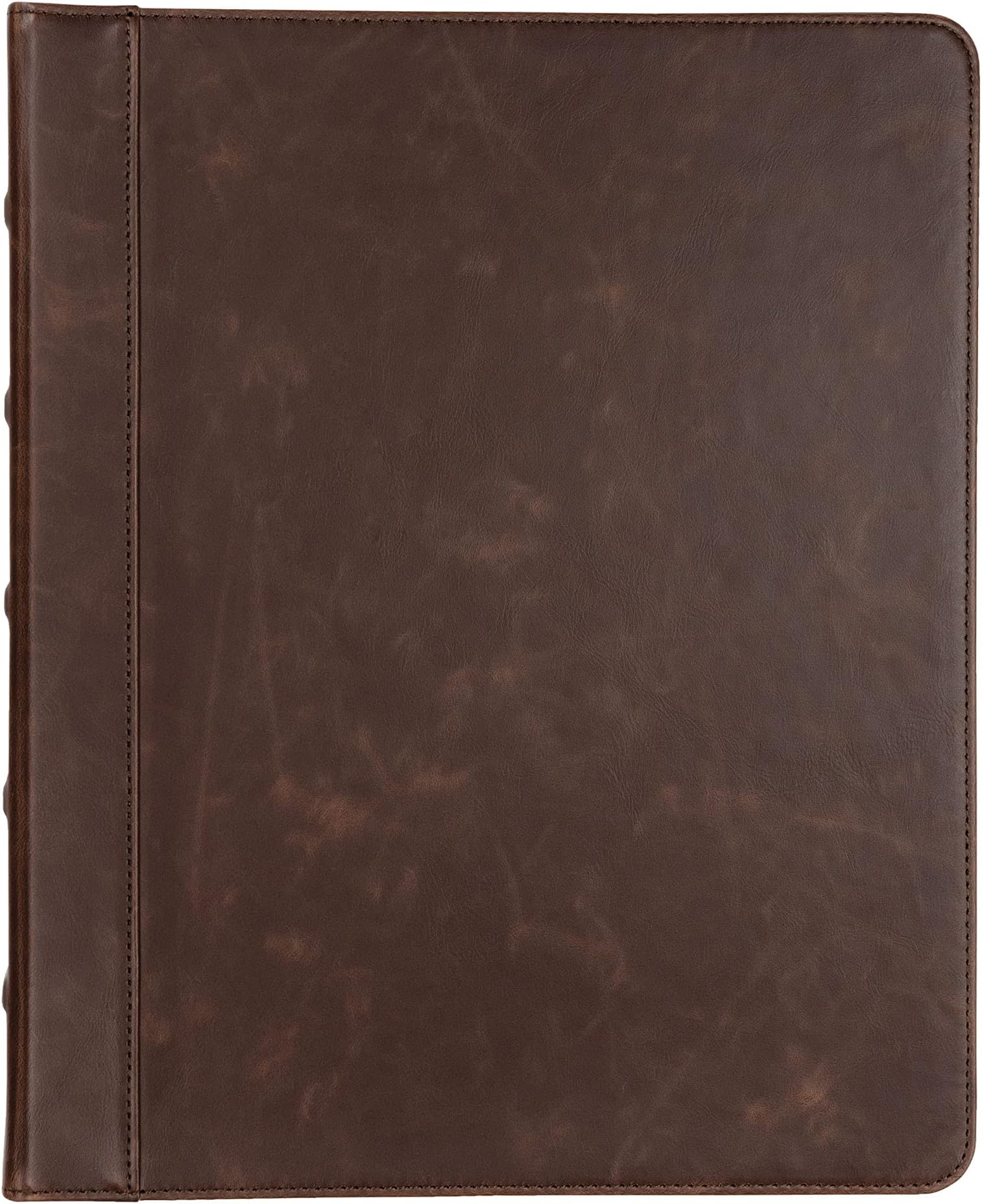 Amazon.com : Samsill Vintage Leather 3 Ring Zipper Binder, Leather ...