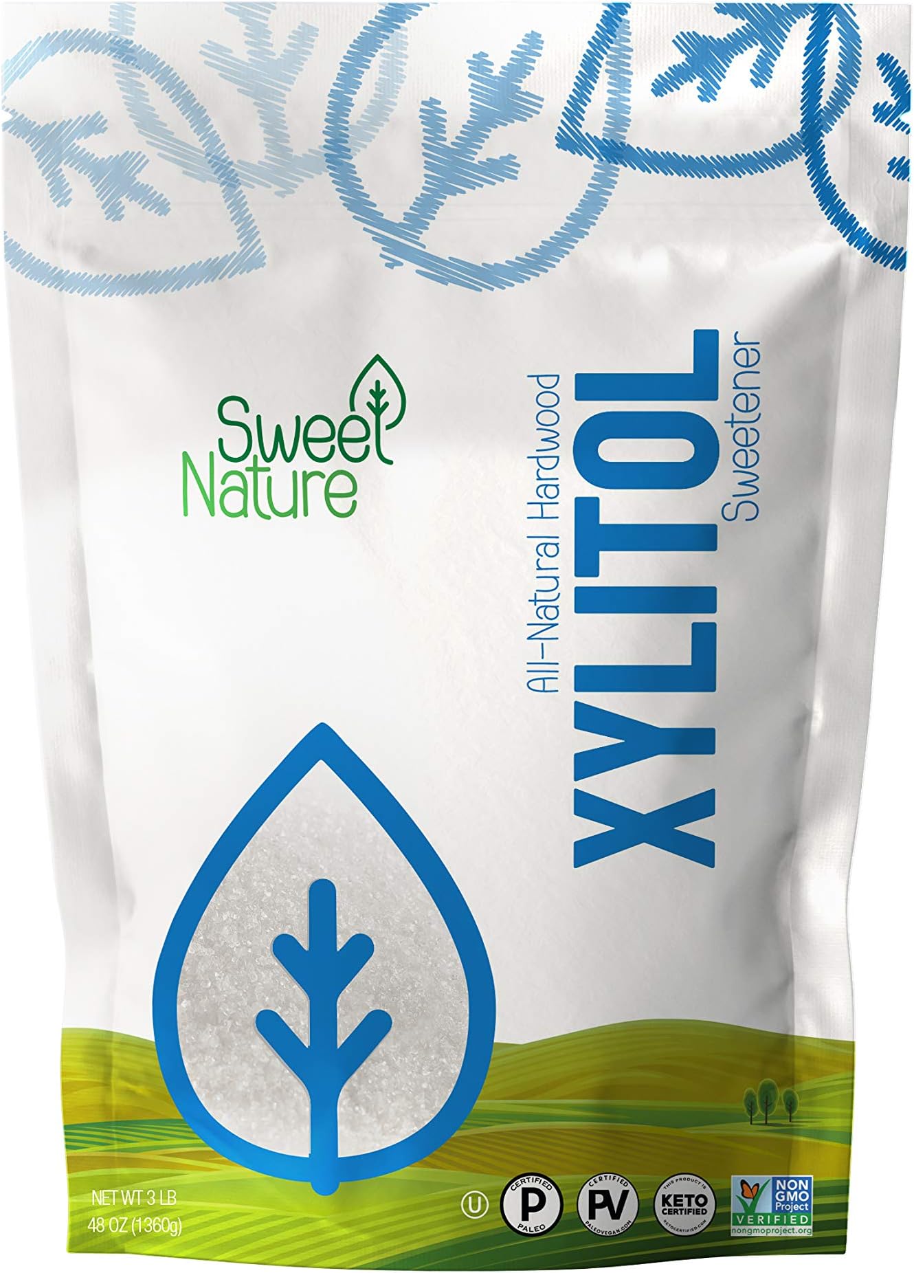 Amazon.com: Xylosweet All Natural Low Carb Xylitol Sweetener - 3 lb ...