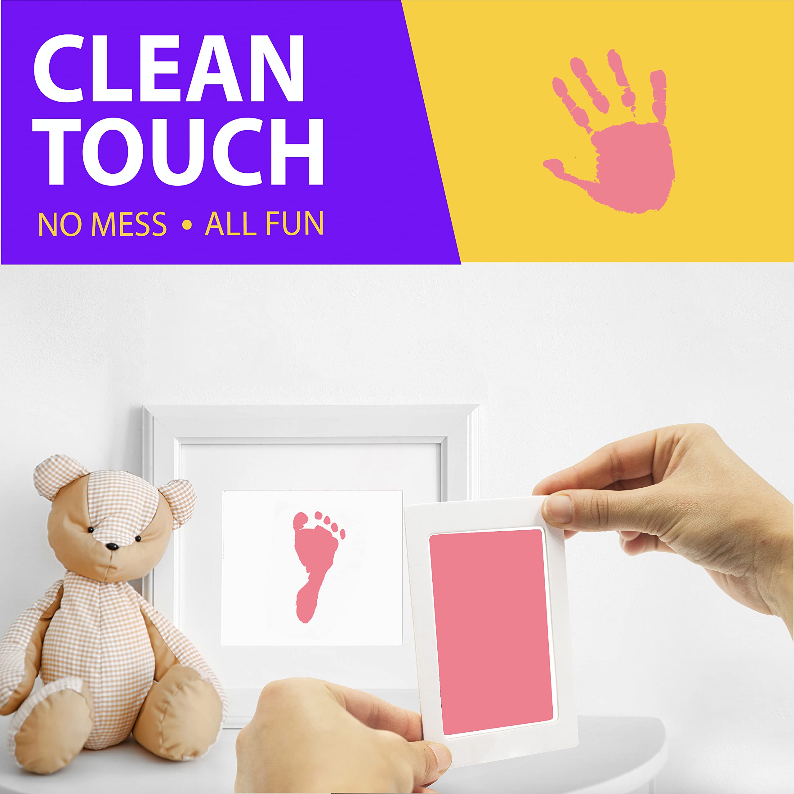 Snapklik.com : Extra Large Clean Touch Ink Pad For Baby Handprints And ...