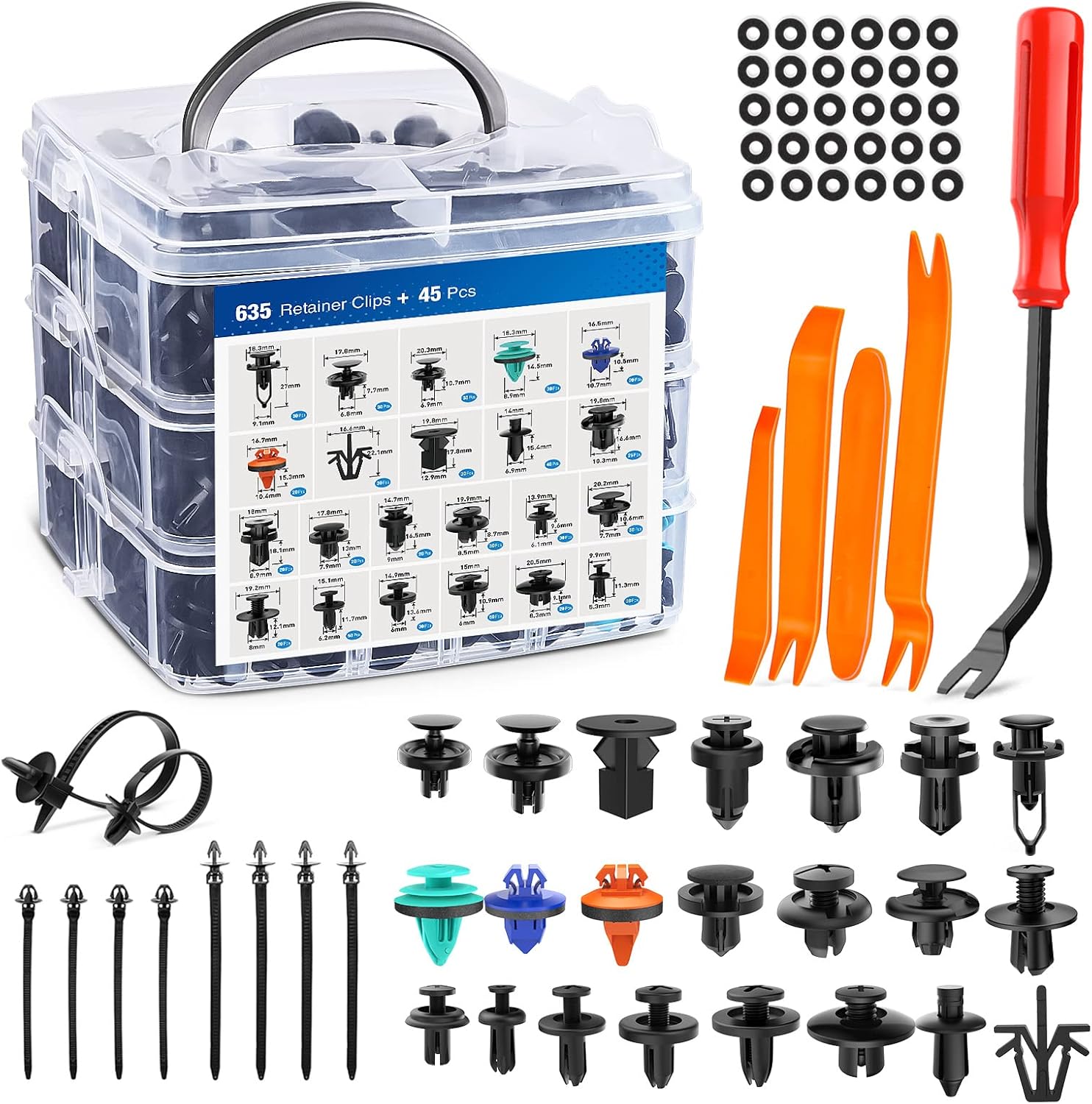 Yesker 680Pcs Car Bumper Retainer Clips GM Door Panel Clips Push Fender ...