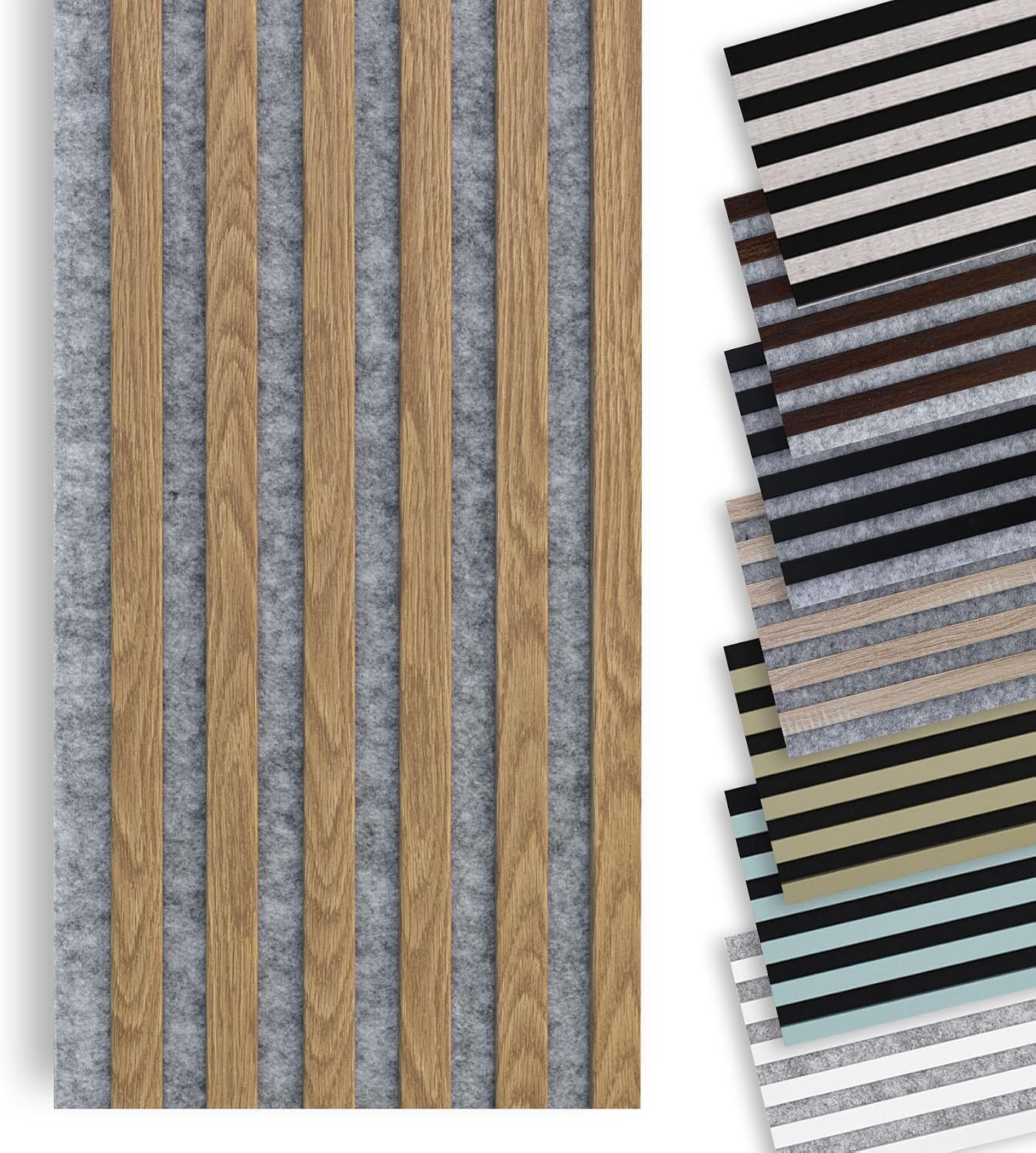 MARBET DESIGN akustiska paneler, 0,81 m² MDF,-lamellvägg, 8 ...