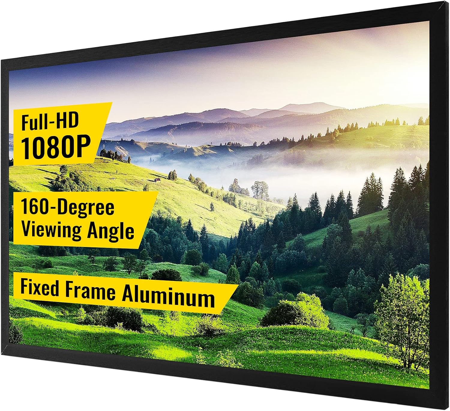 VEVOR Projection Screen 16:9 4K HDTV Movie Screen Fixed Frame 3D ...