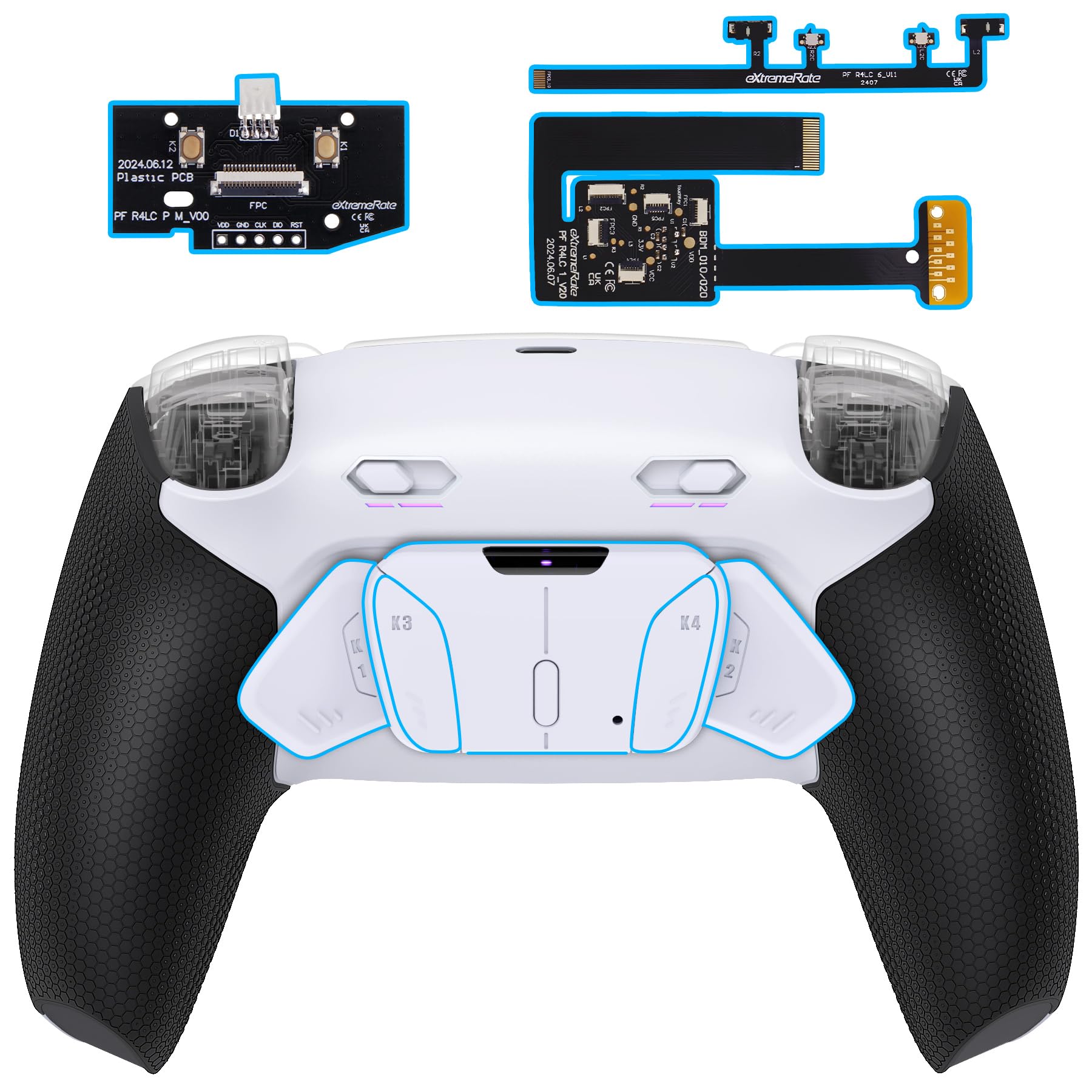 Amazon.com: eXtremeRate RISE4 Plus MAX Back Paddles Kit with Clicky ...