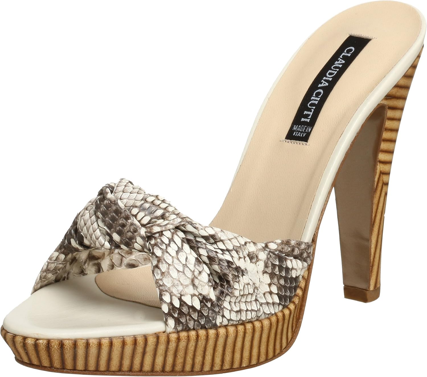 Amazon.com | Claudia Ciuti Women's Butterfly Python Skin Platform ...