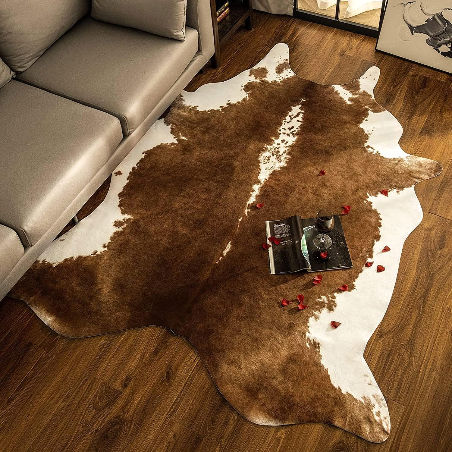 Amazon.com: BENRON Cowhide Rug Large Accent Western Rug Stylish Cow Rug ...