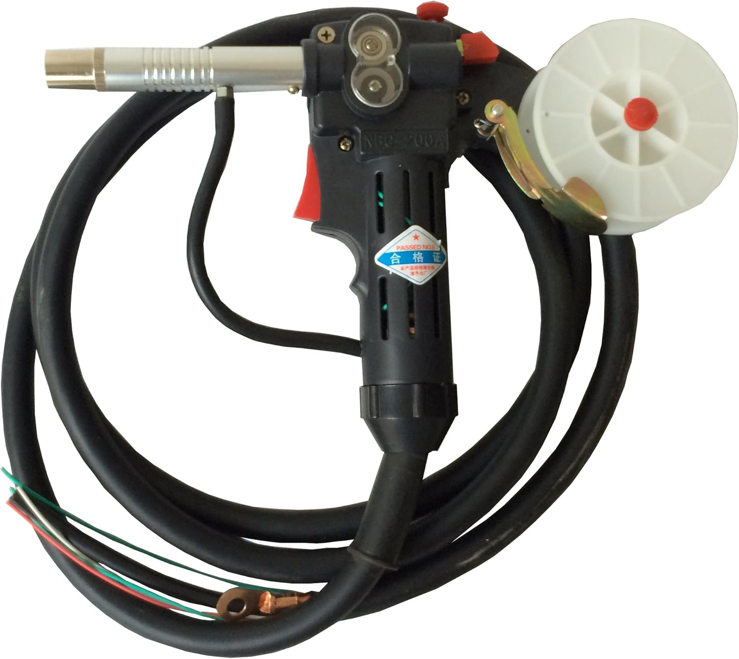 JINSLU Toothed Roller MIG Spool Gun Push Pull Feeder Aluminum Steel ...