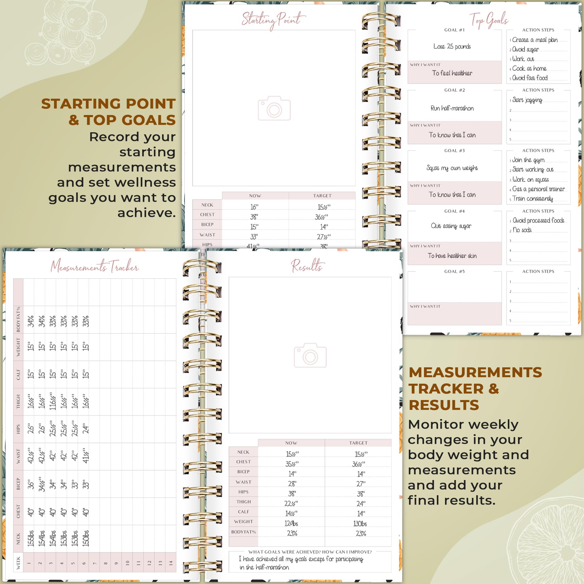 Snapklik.com : PLANBERRY Pocket Food Journal Premium Nutrition Planner ...