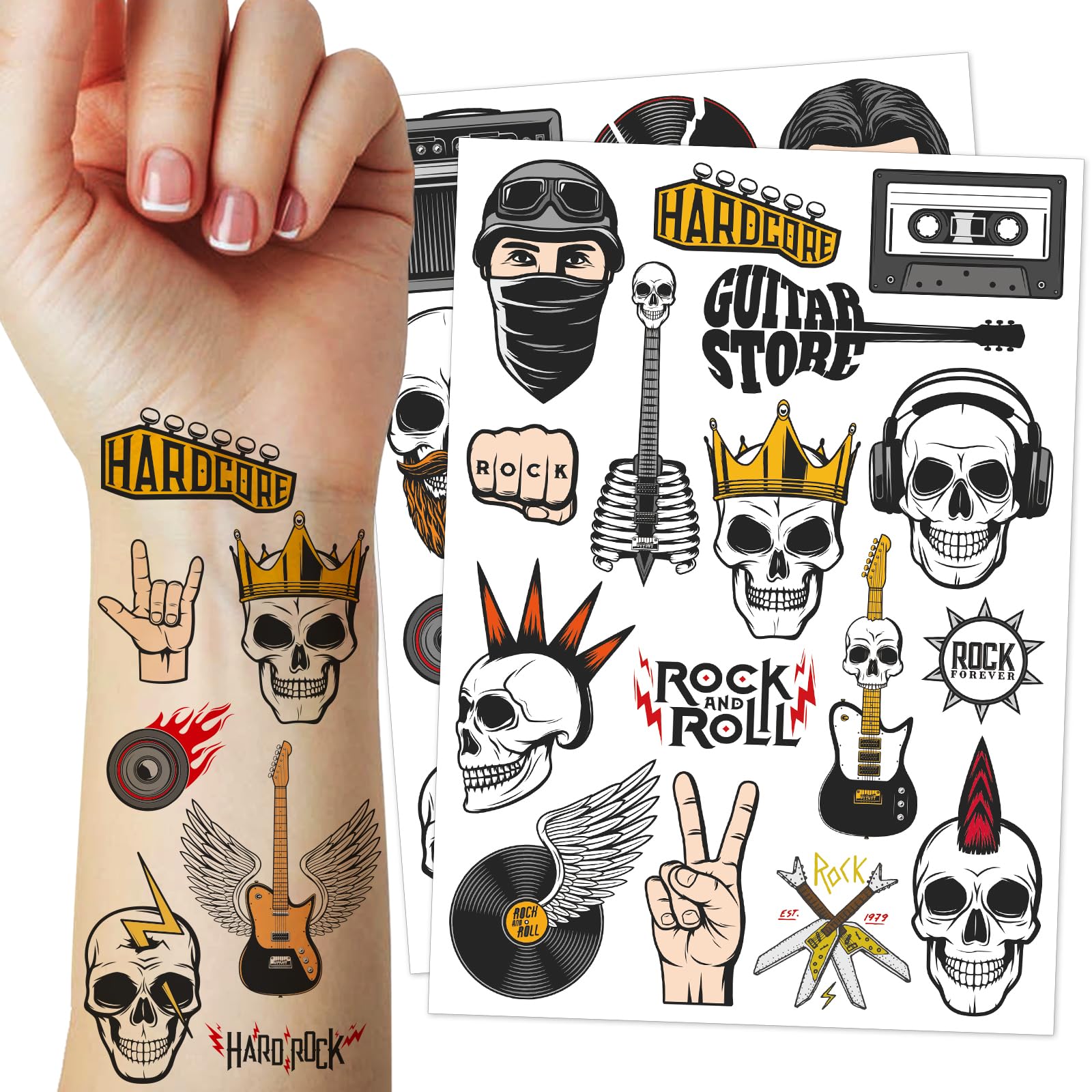 Temporary Rocker Tattoos