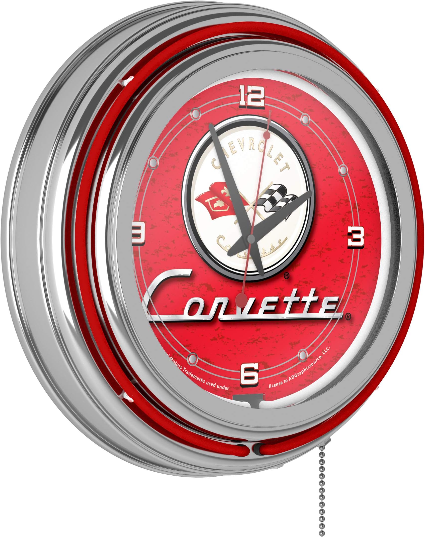 Amazon.com: Trademark Gameroom Corvette C5 Neon Clock - 14 inch ...