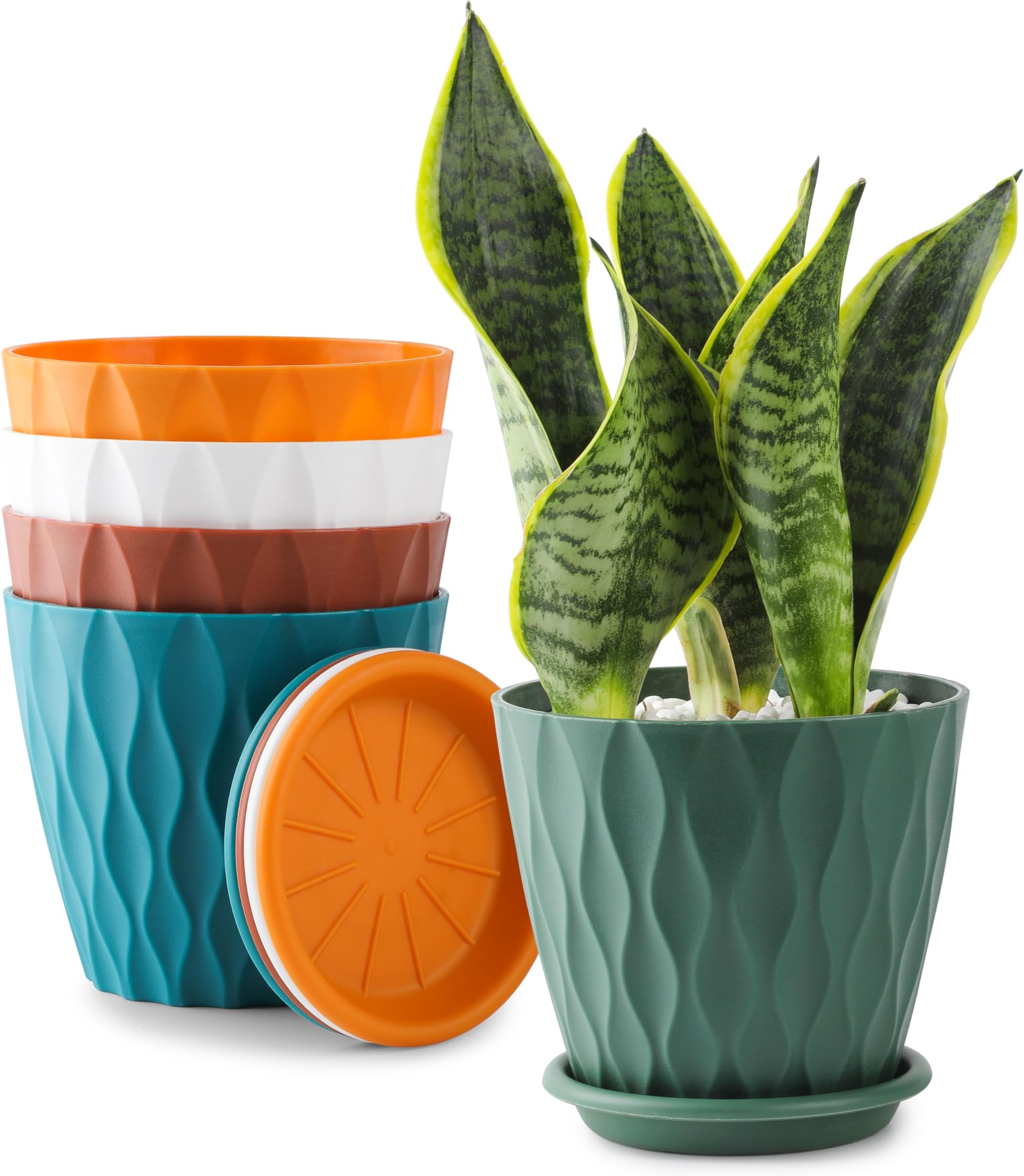 Amazon.com: REDANT Flower Pots for Plants with Self Watering Planter ...