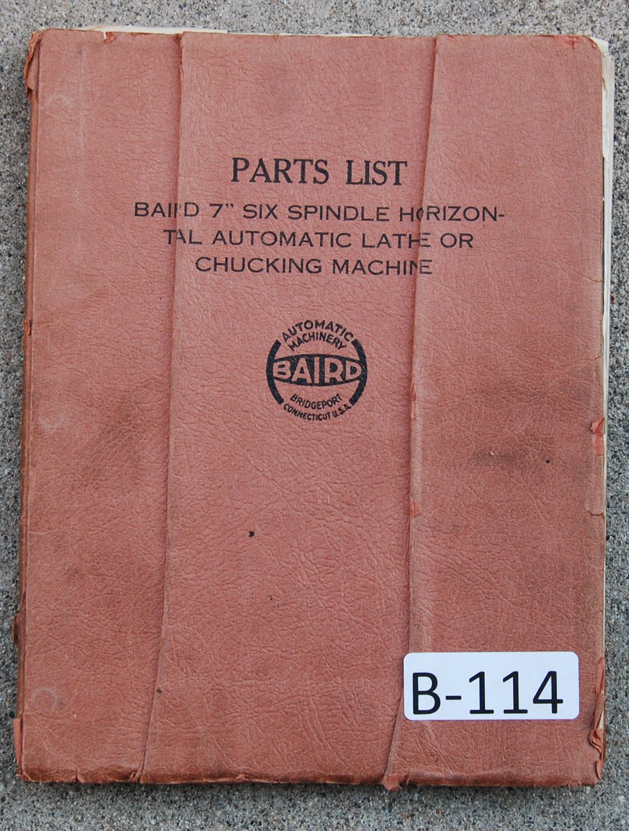 Baird 7" Six Spindle Horizontal Auto Oper. Parts Manual: Baird: Amazon ...