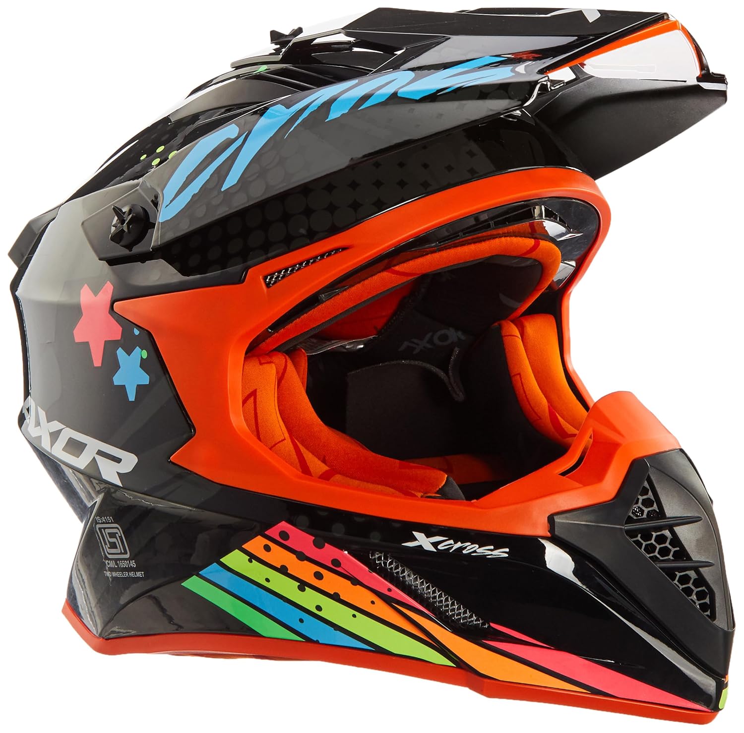 Axor X Cross X2 Full Face Off Road Helmet Black Grey, Size:XL(61-62 cm ...