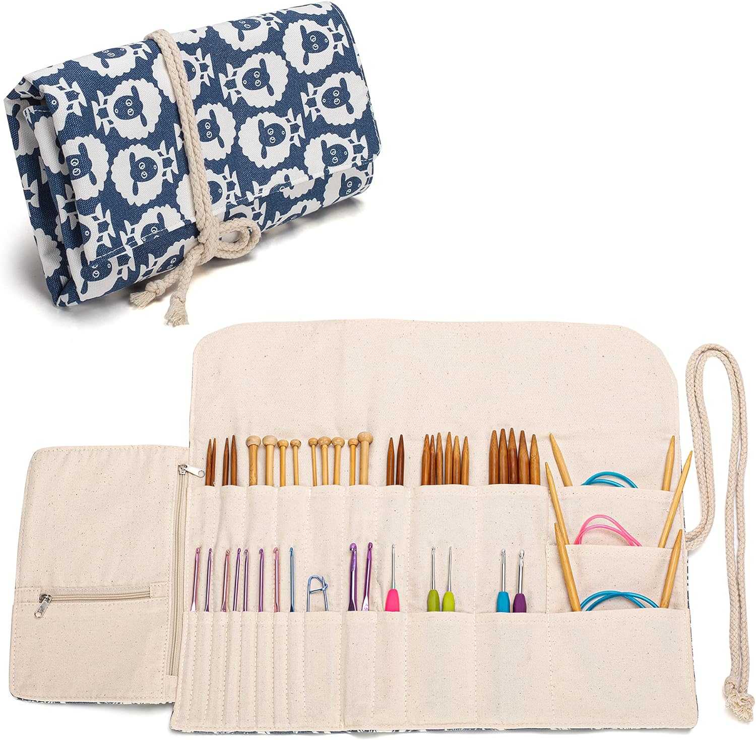 Amazon.com: Teamoy Knitting Needles Holder Case(up to 11 Inches ...