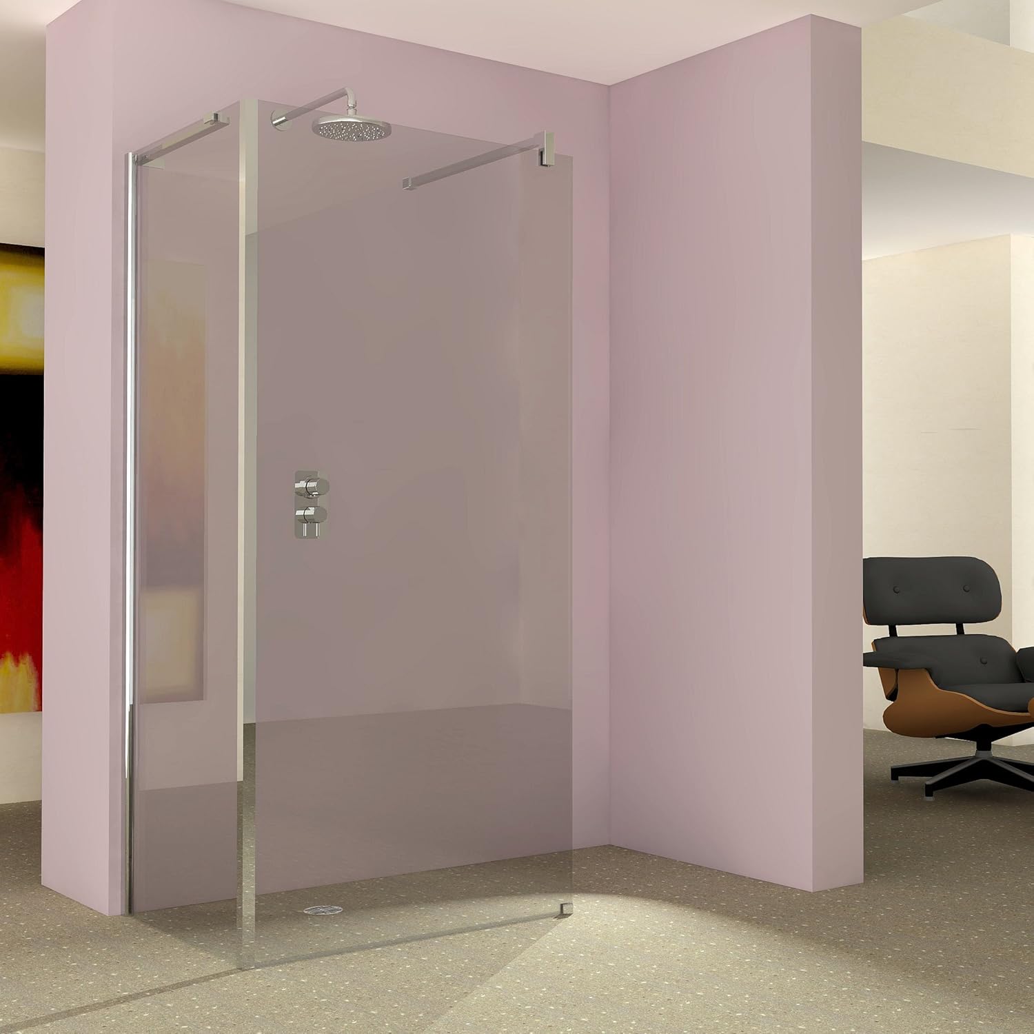 Line 900x700 Frameless Glass Screens Walk In Shower Enclosure : Amazon ...