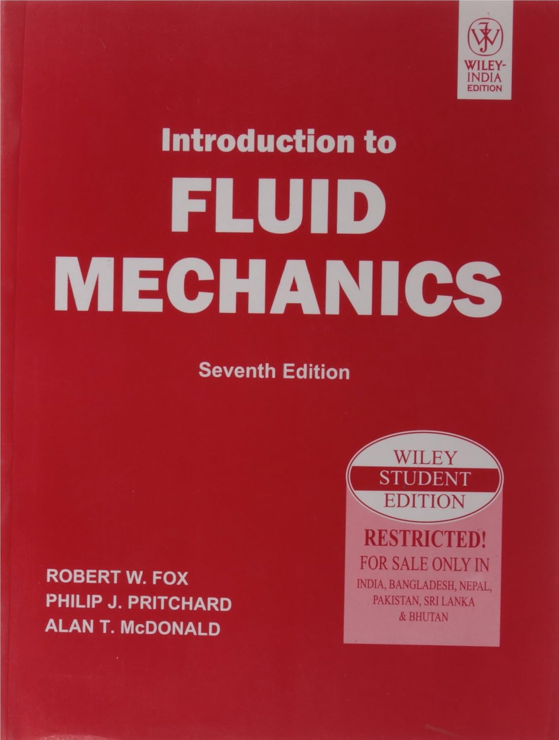 Introduction To Fluid Mechanics, 7Th Ed, Si Version: Robert W.Fox ...