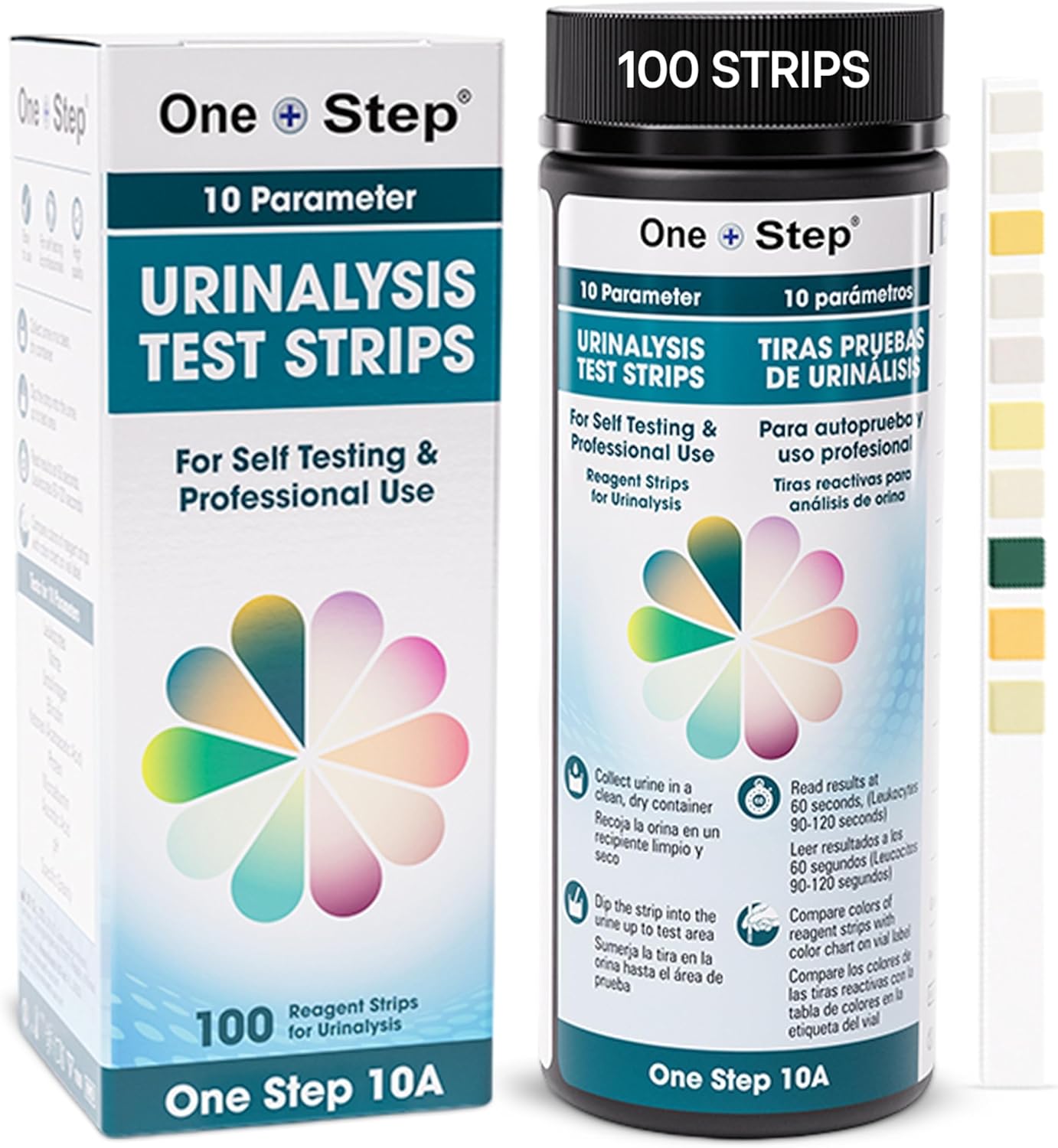 Amazon.com: One Step 10A Urine Test Strips, 100 Strip Tub, 10 in 1 ...
