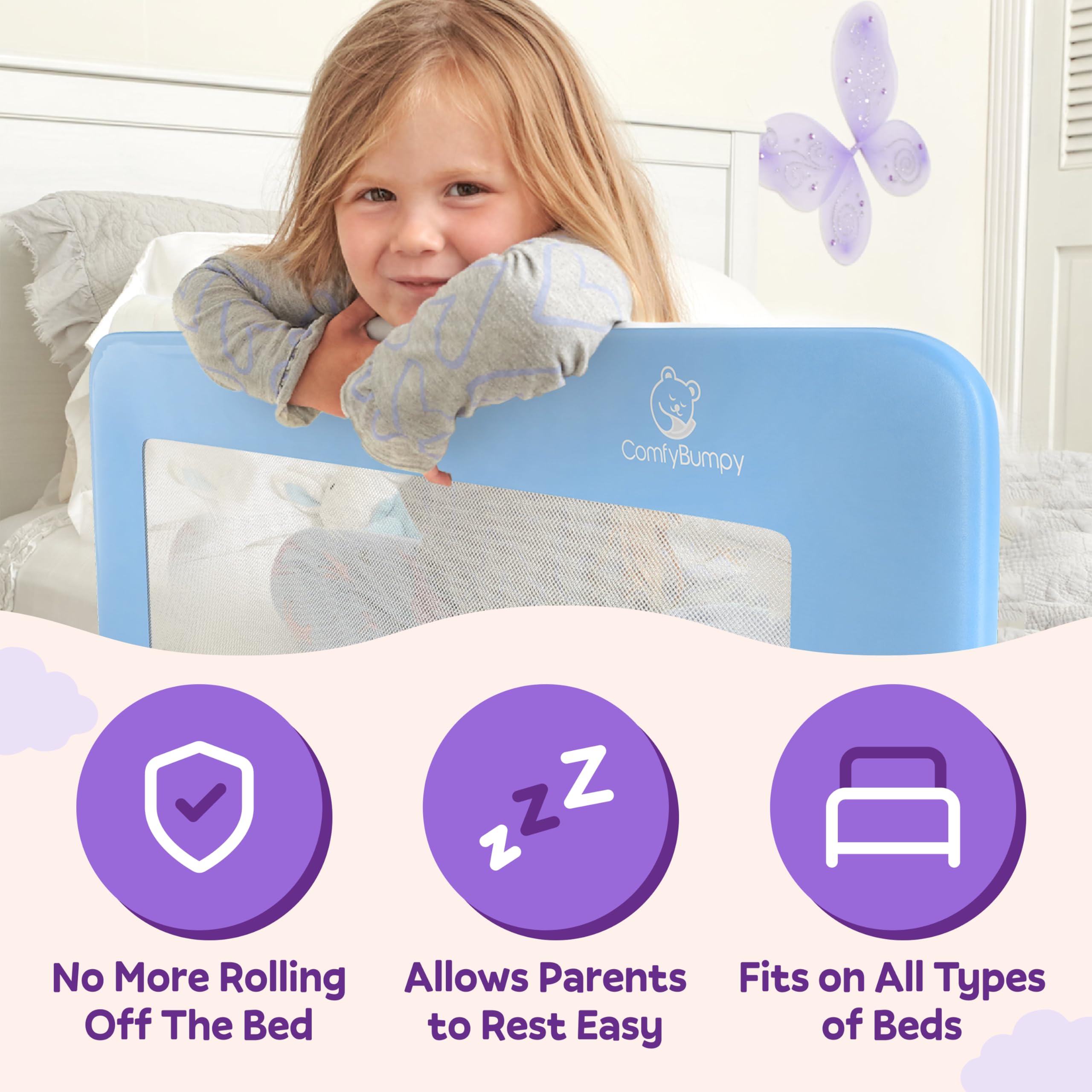 Snapklik.com : ComfyBumpy Bed Rail For Toddlers Bed Rails For Kids ...