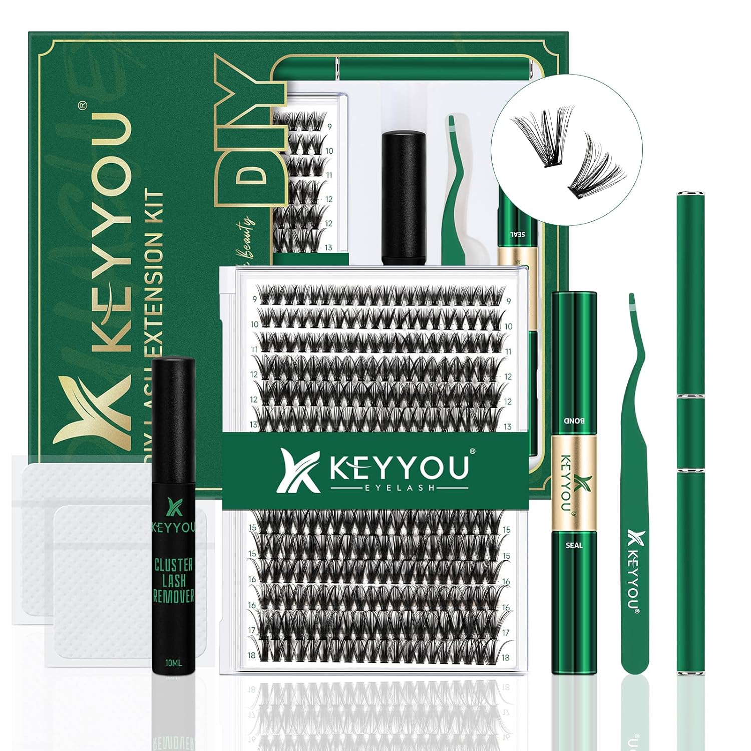 Amazon.com: DIY Lash Extension Kit KEYYOU 300Pcs Individual Eyelash ...