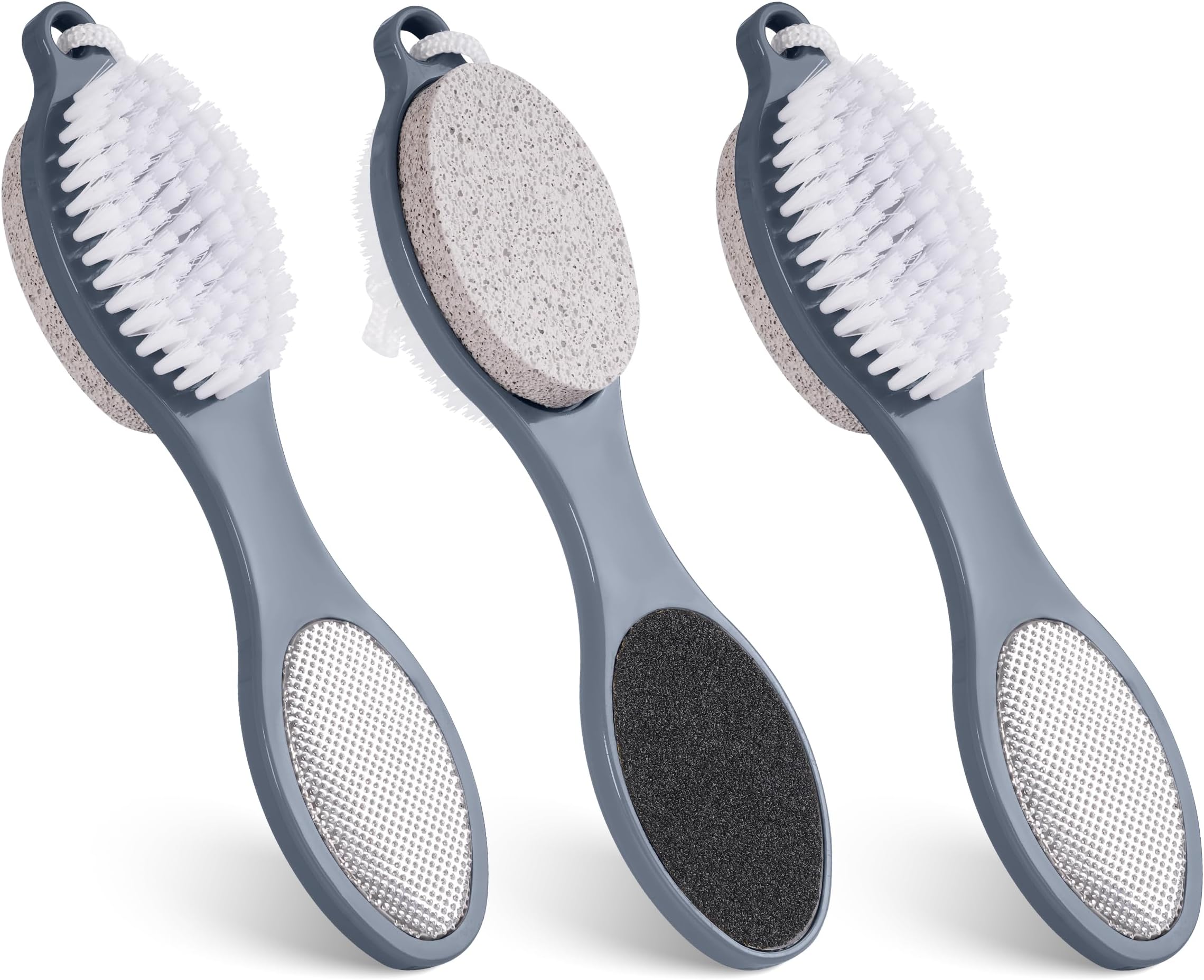 Amazon.com: 3 Pcs 4 in 1 Foot Brush for Use in Shower with Pumice Stone ...