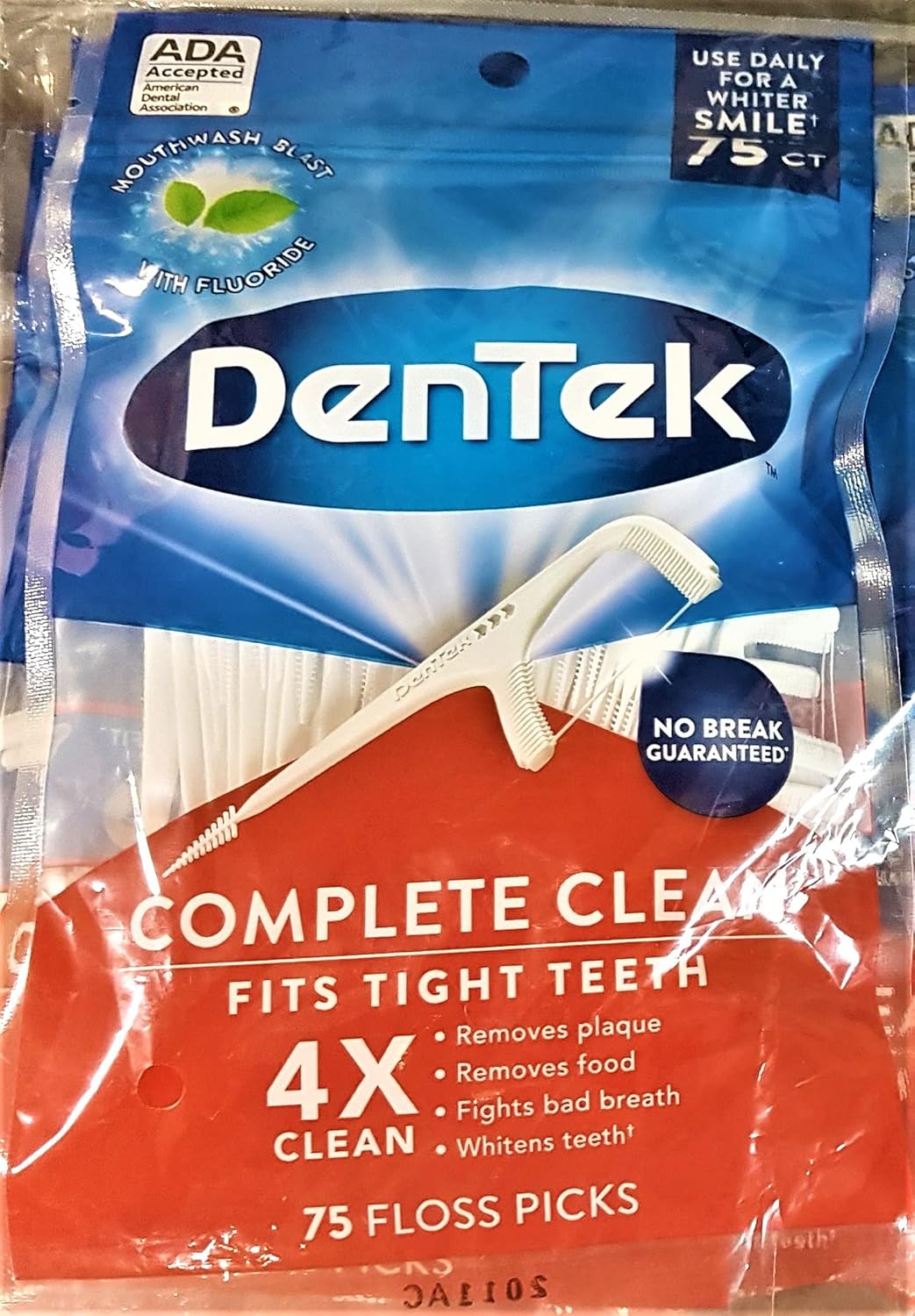 Amazon.com : DenTek Complete Clean Floss Pick, 75 Count : Health ...