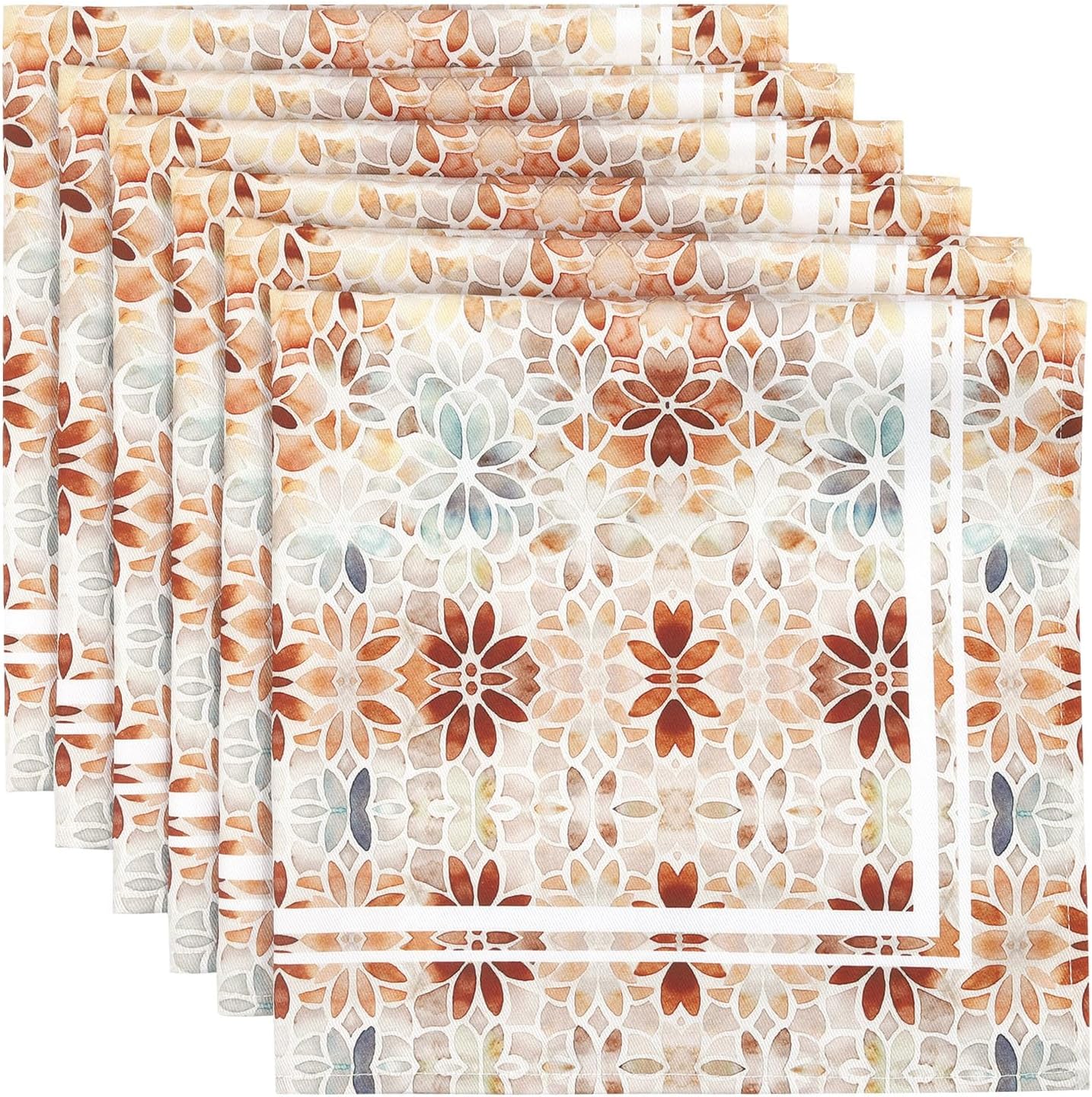 Amazon.com: Arquiel Boho Cloth Napkins 100% Cotton, 18"" X 18"" Dinner ...