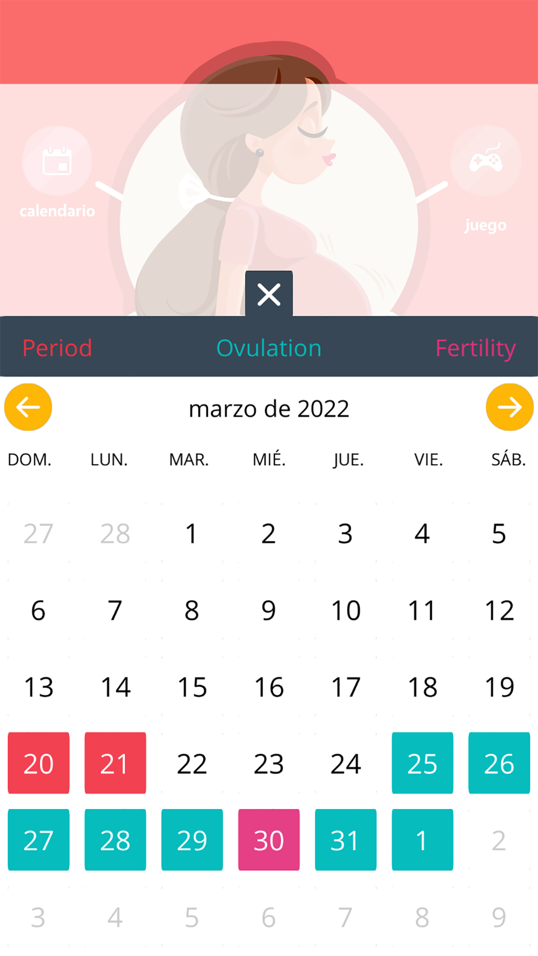 Aplicación Mi Calendario Menstrual en Amazon Appstore