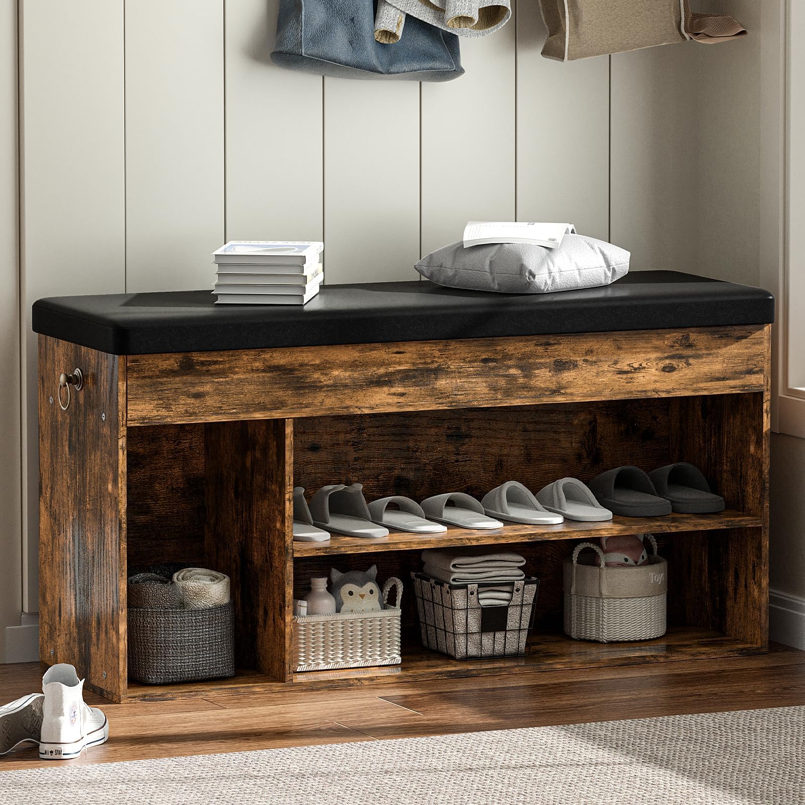 Amazon.com: Visionwards Shoe Bench with Storage, Entryway Bench with ...
