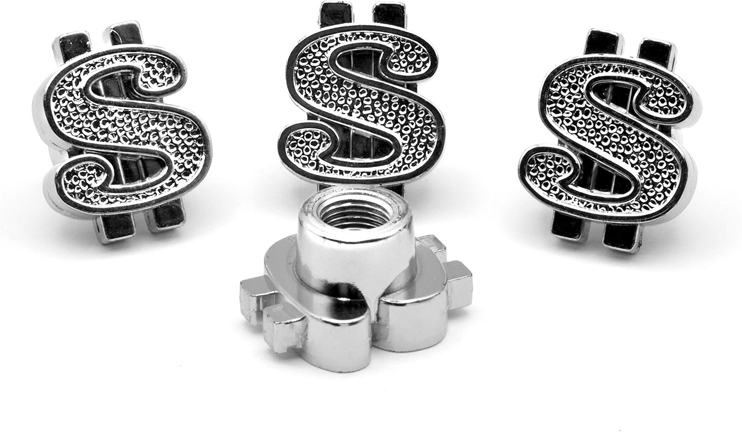 Amazon.com: Elektroplate Chrome Dollar Sign ABS Plastic Tire Valve Stem ...