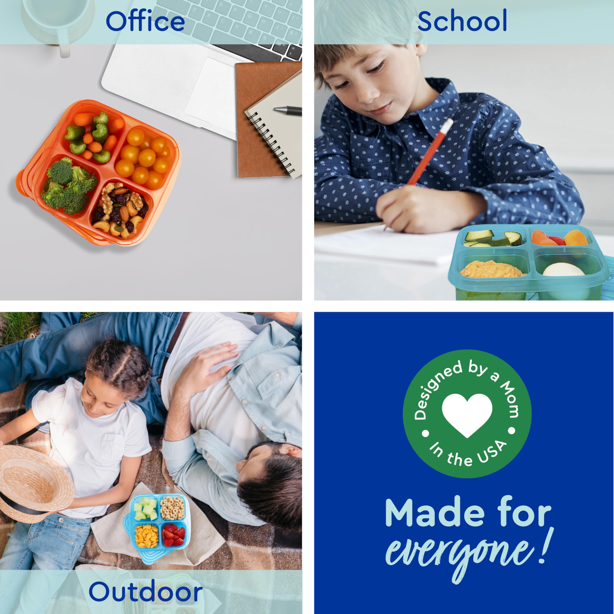 Snapklik.com : EasyLunchboxes - Original Stackable Snack Boxes ...