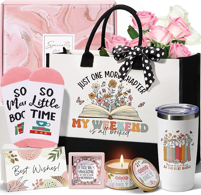 Amazon.com: Book Lovers Gifts for Women Bookish Gifts, Reading Gift Set ...