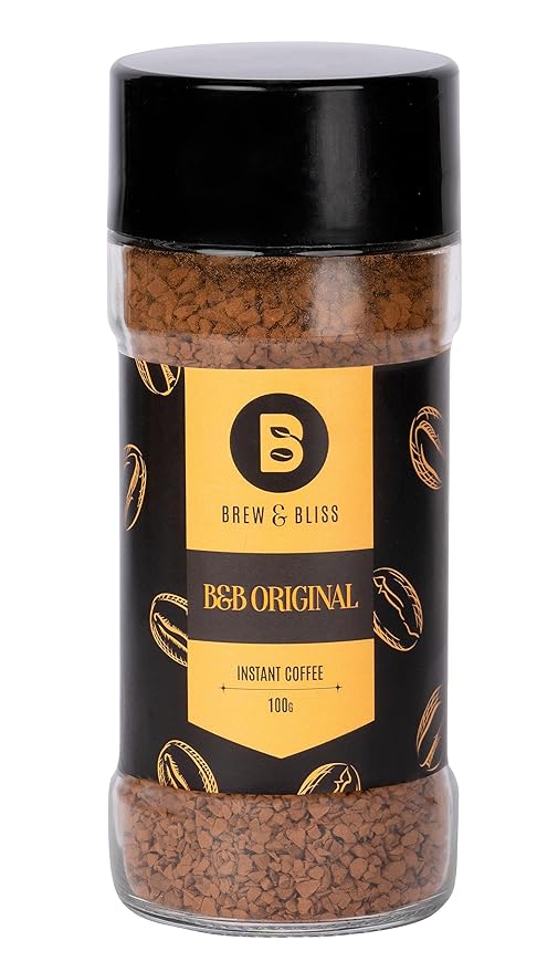 Brew & Bliss Original Coffee | 100g | Instant Flavoured Coffee Makes Up To 50 Cups | Best ...