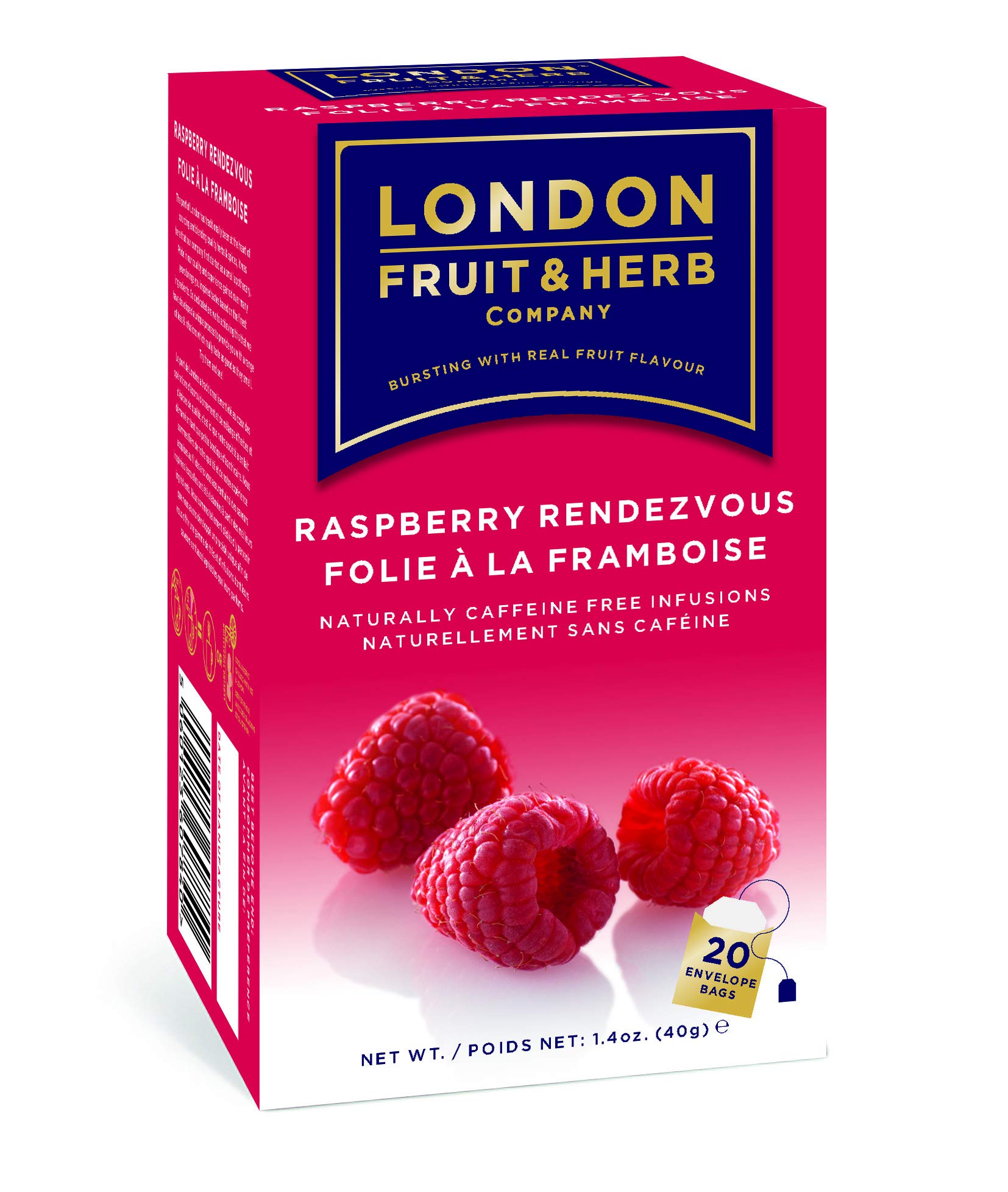 London Fruit & Herb Té de Frambuesa, 40g, caja de 20 sobres : Amazon ...