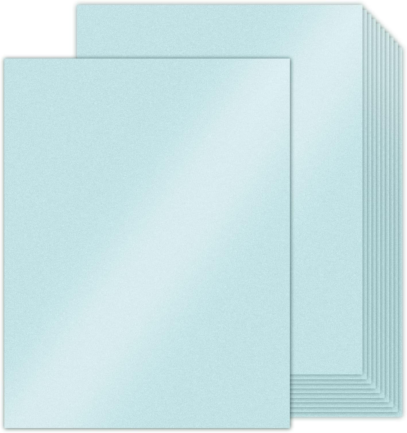 100 Sheets Blue Shimmer Cardstock 8.5 x 11 Metallic Paper, Goefun 80lb ...