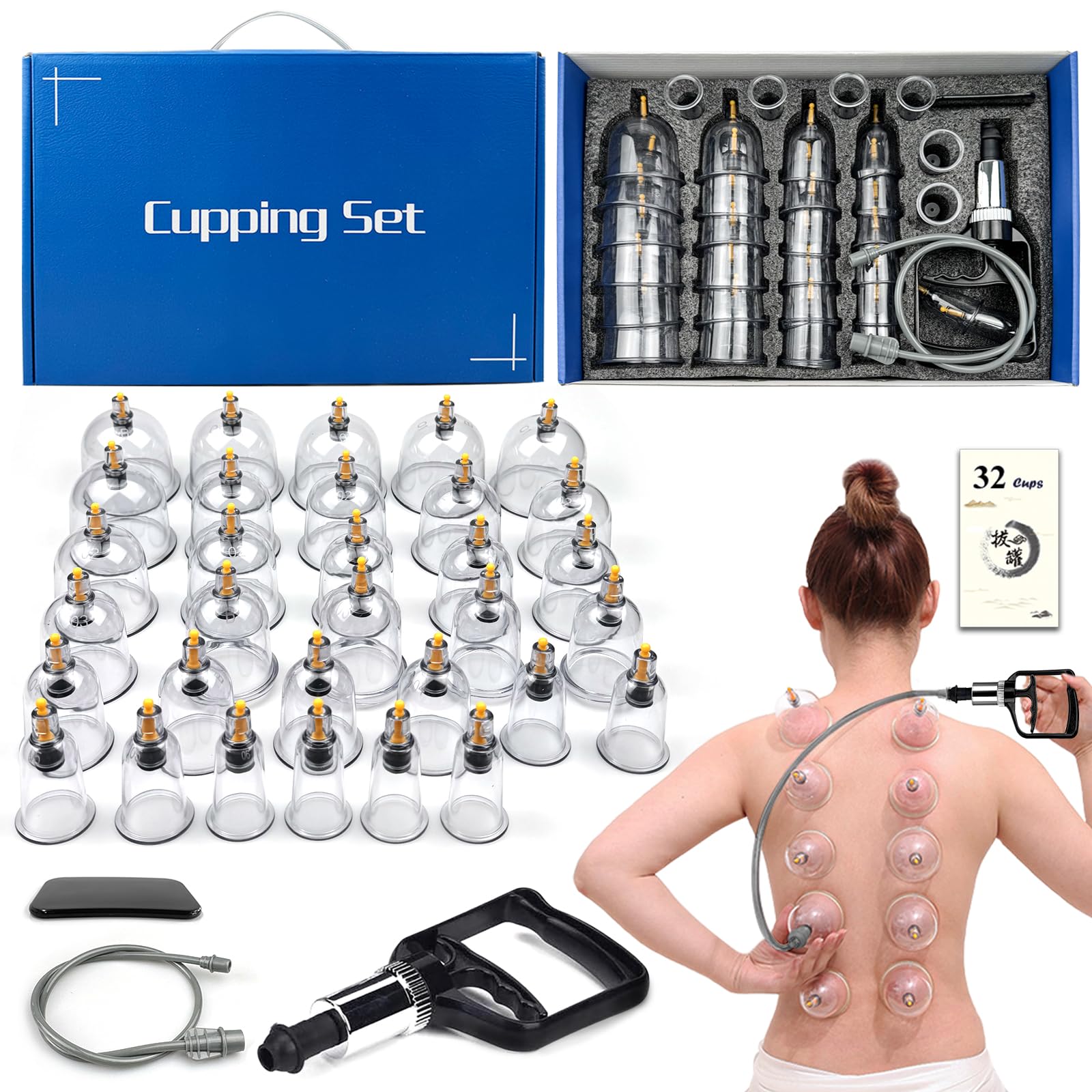 Buy Cupping Therapy Set,32 Therapy Cups Cupping Set with Pump ...