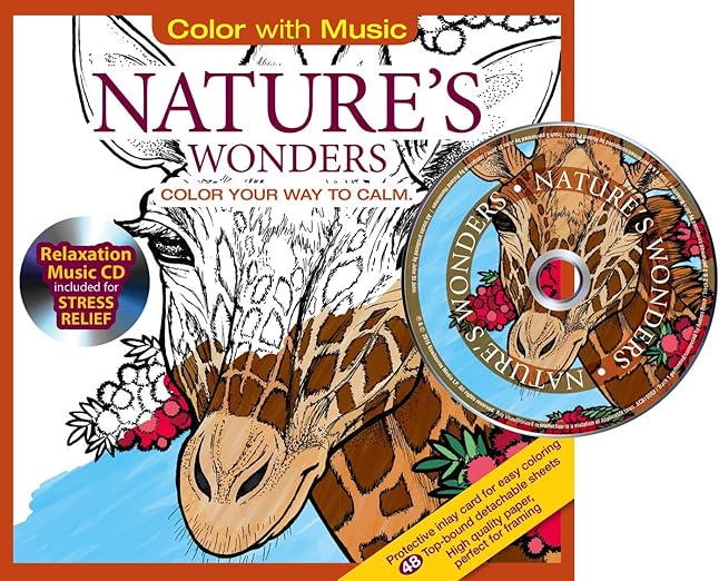 Amazon.com: Nature's Wonders Animal Adult Coloring Book With Bonus ...