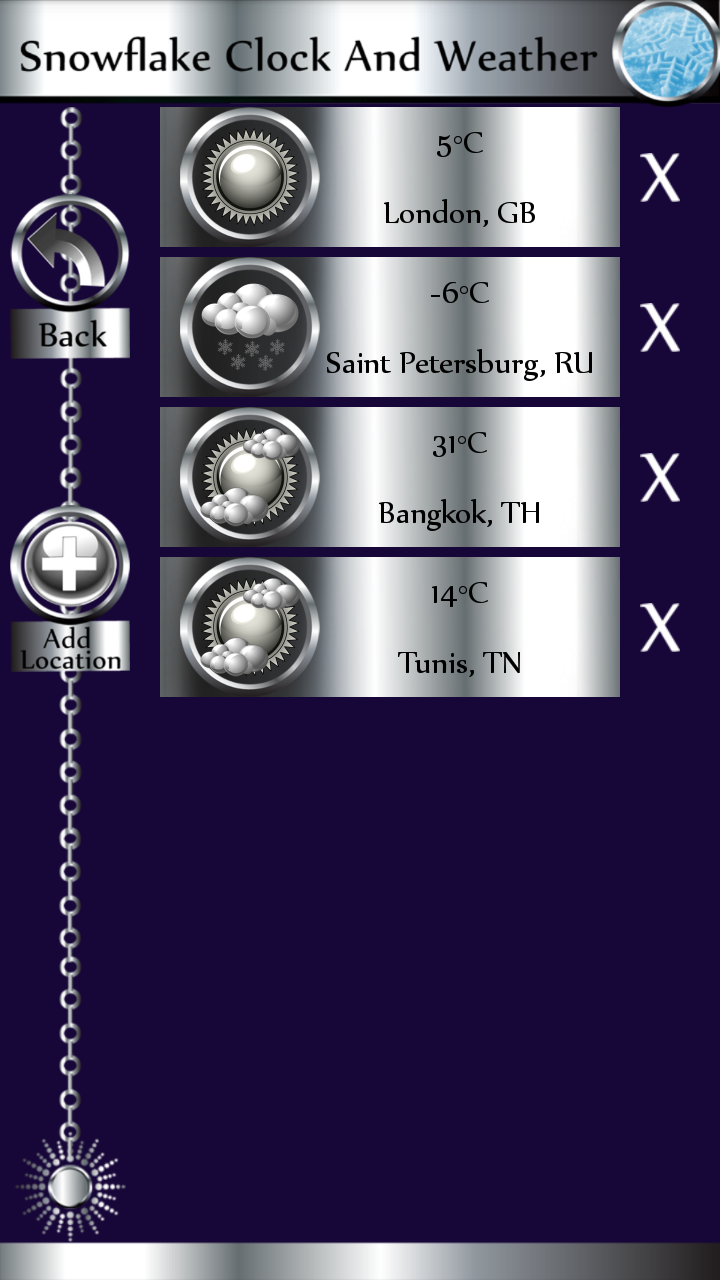 Snowflake Clock And Weather - App on Amazon Appstore