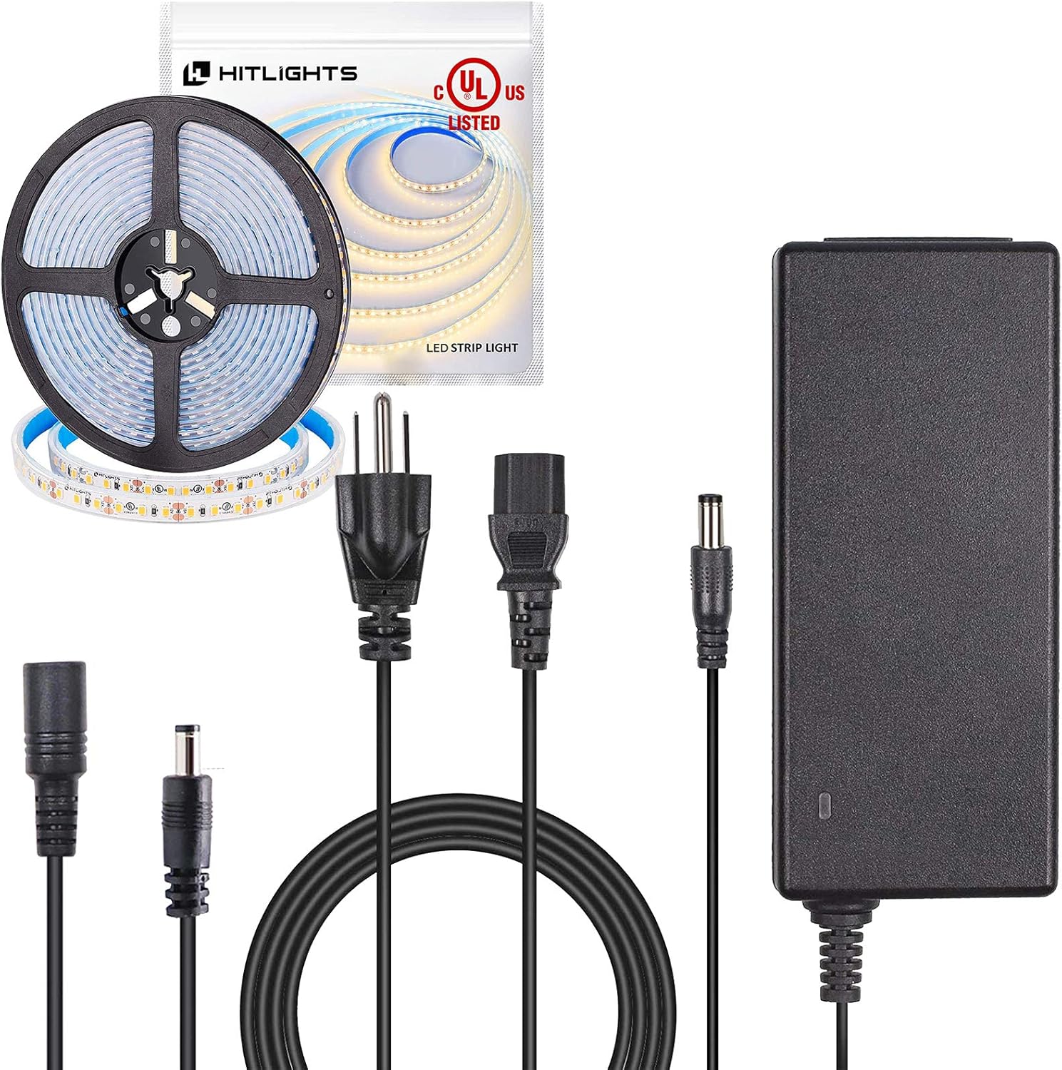 Amazon.com: HitLights UL Power Adapter with UL LED Strip, 60W UL Power ...