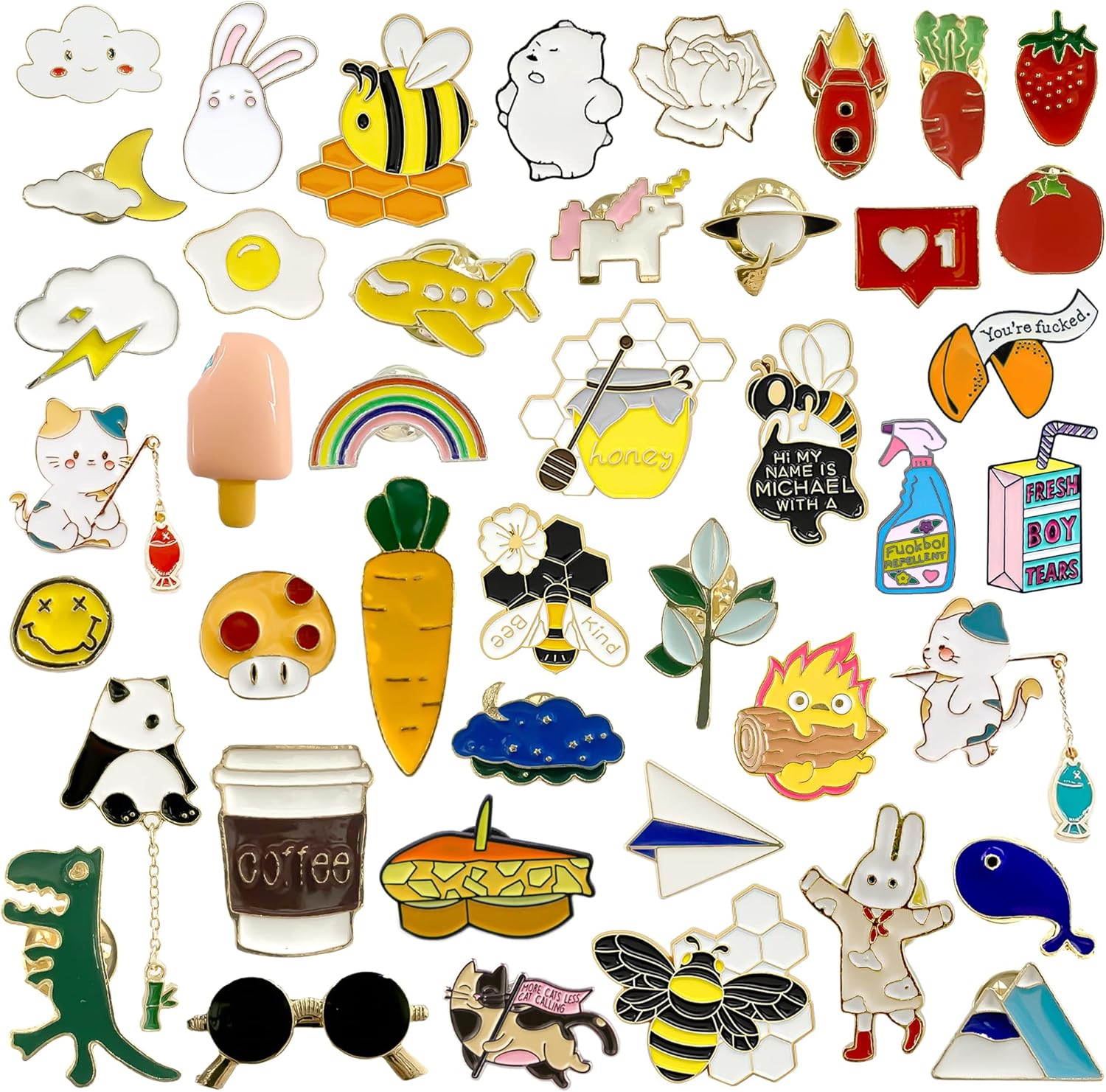 Amazon.com: Cute Pins for Backpacks, 25Pcs Kawaii Pins, Enamel Pins ...