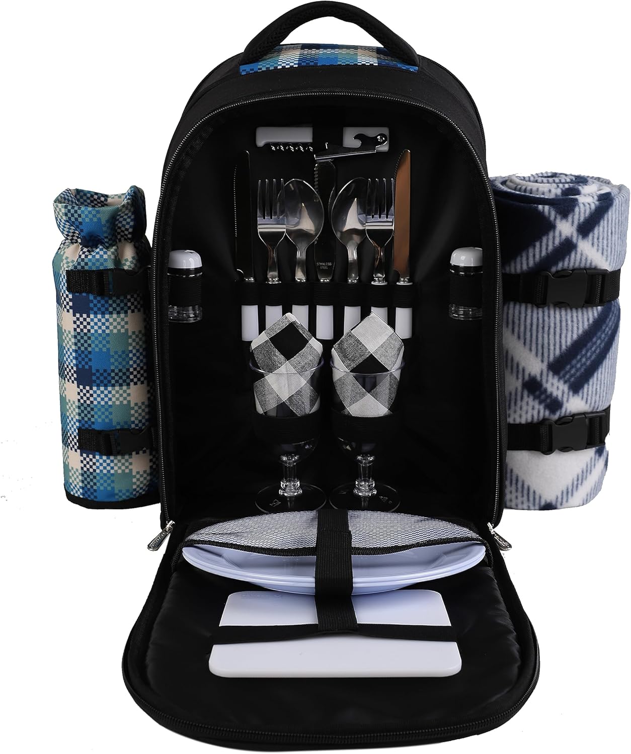 Amazon.com: apollo walker Picnic Backpack Bag for 2 Person with Cooler ...