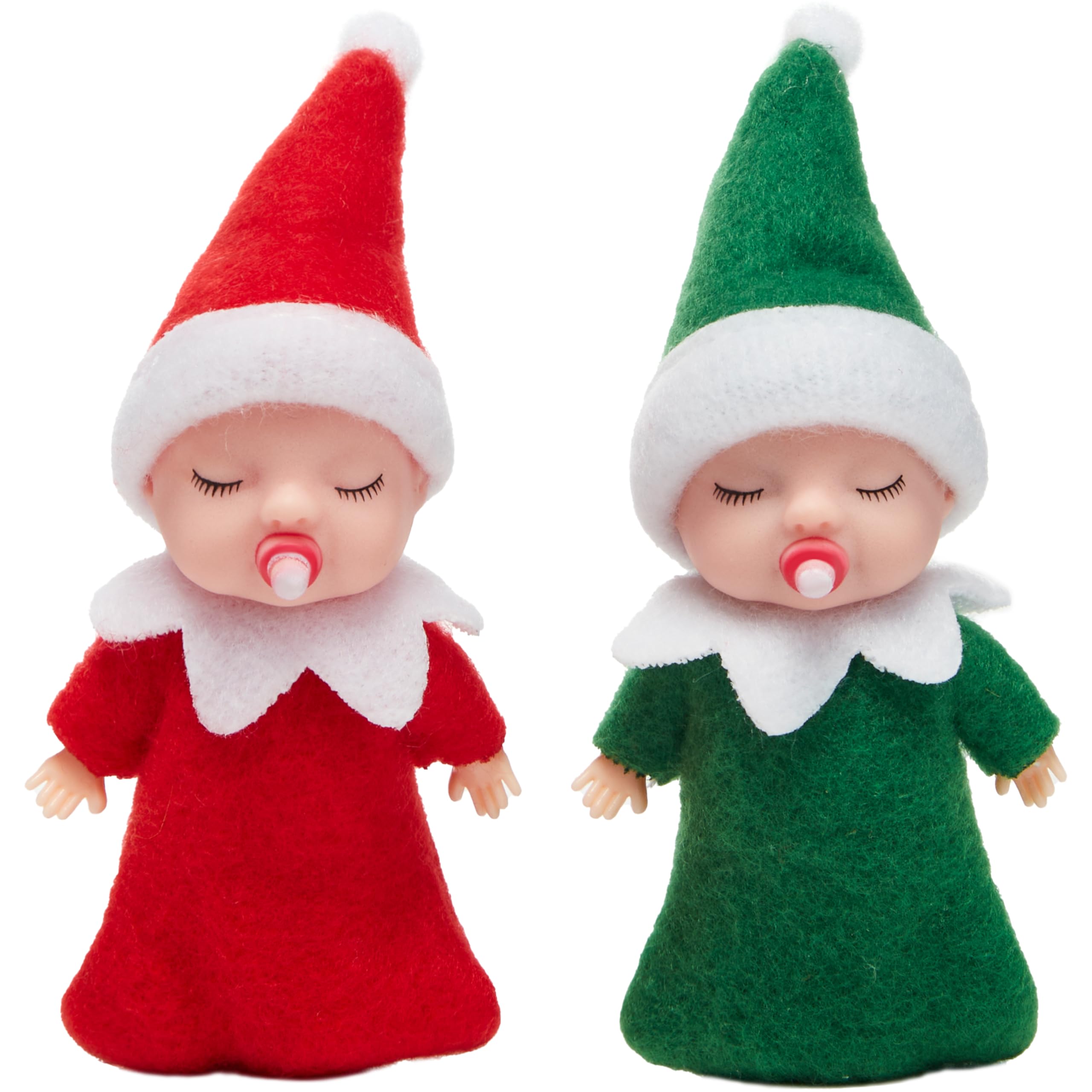Amazon.com: JOYIN Christmas 2PCS Tiny Elf Doll with 1 red and 1 Green ...