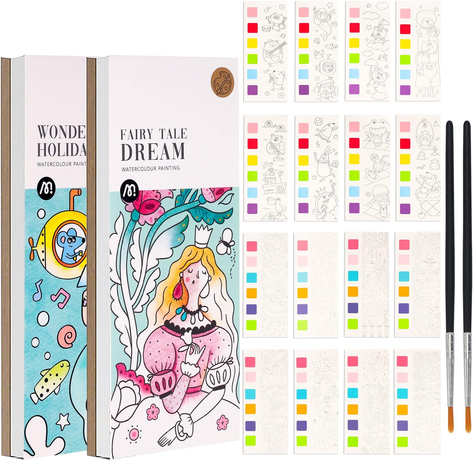 Amazon.com: 2 Pcs Pocket Watercolor Painting Book Watercolor Paint ...