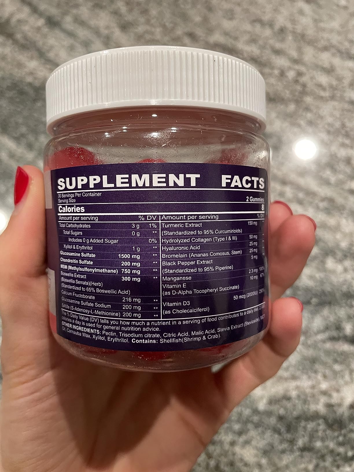 $9/mo - Finance Sugar Free Glucosamine Chondroitin MSM Gummies 2250mg ...