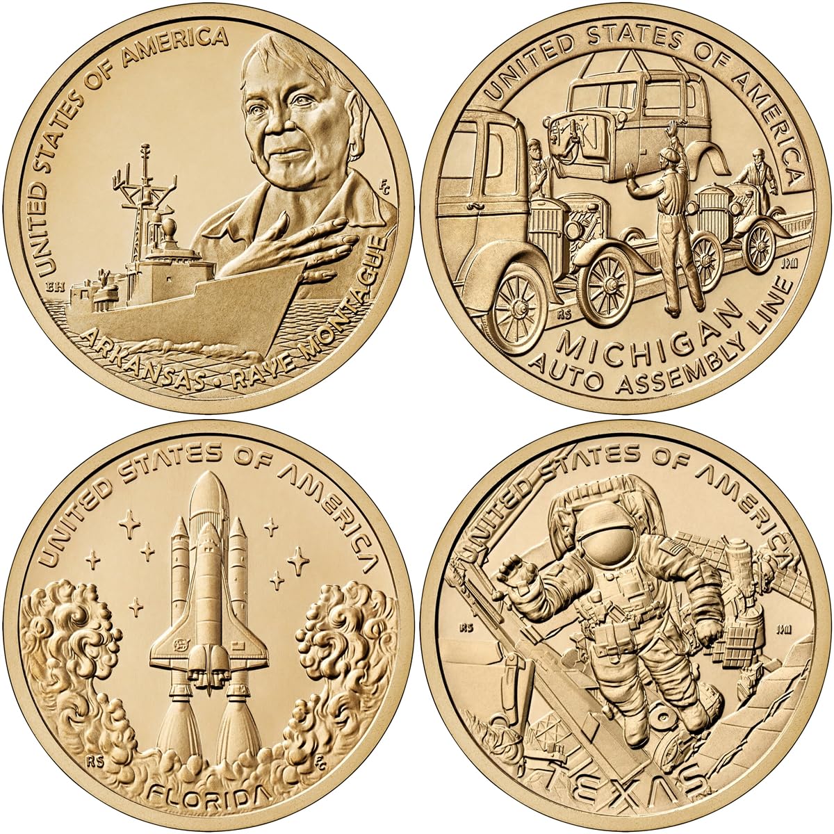 2025 P American Innovation 4 Coin Set 1 Dollar Coins Philadelphia Mint ...