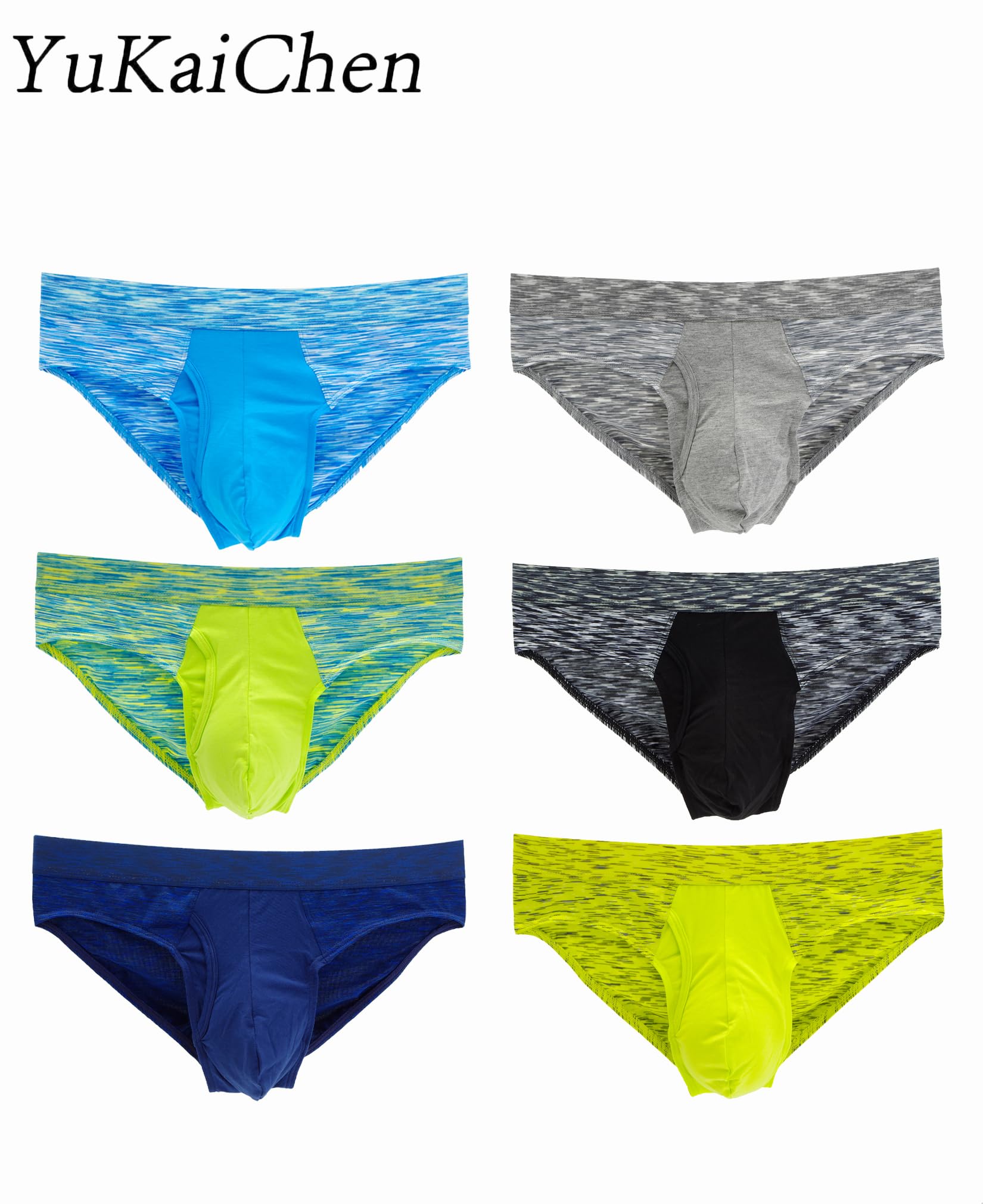 Snapklik.com : Mens Sexy Bulge Enhancing Pouch Briefs Underwear 6-Pack01 L